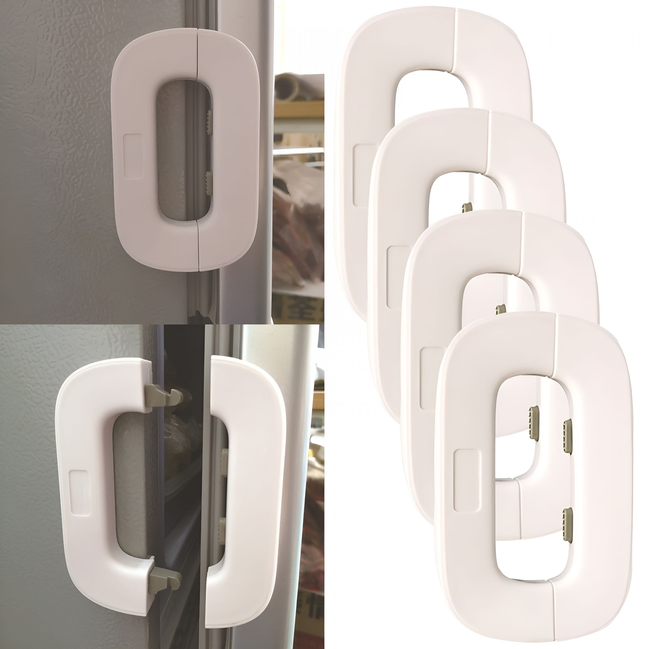 LAMIRO Doorstop 4 Pack Child Refrigerator Fridge Freezer Front Door ...