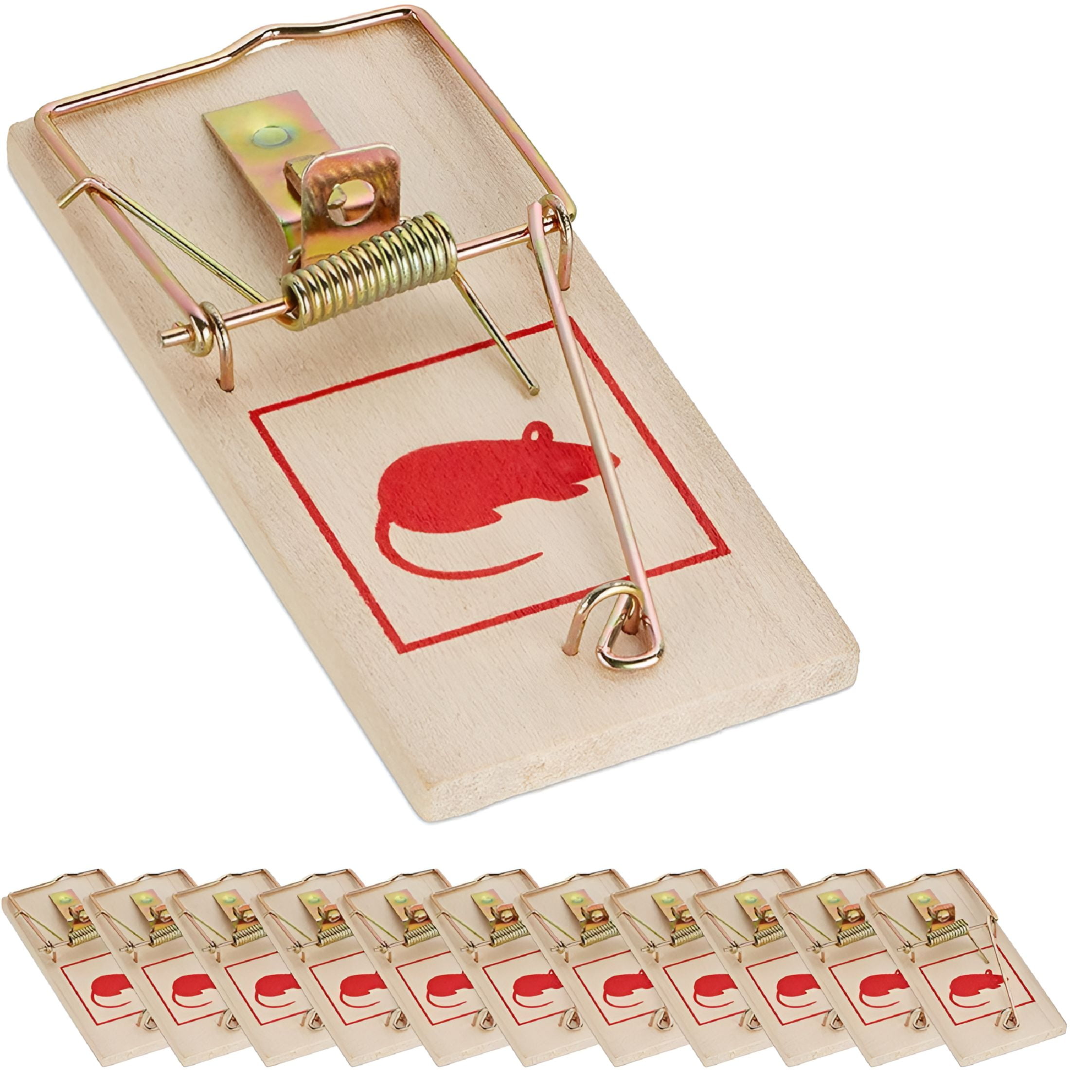 LAMIRO Eco-Friendly,Reusable Rat Trap Set,Wood & Metal Mouse Traps,12 ...