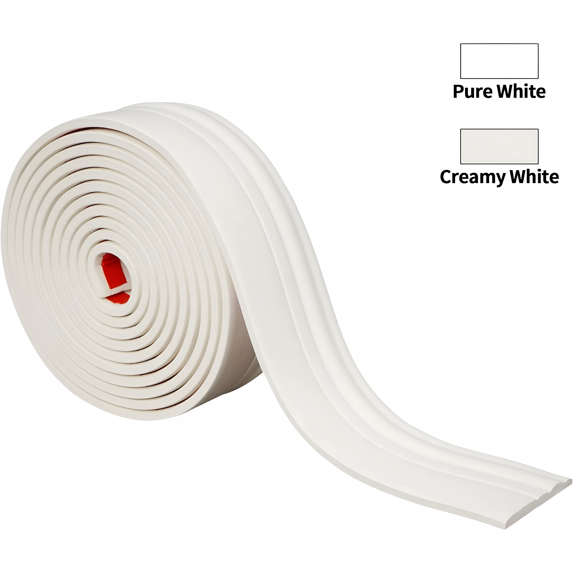 LAMIRO Flexible Baseboard Moulding Trim,16.4 ft(L) x 4 in(W) Peel and ...