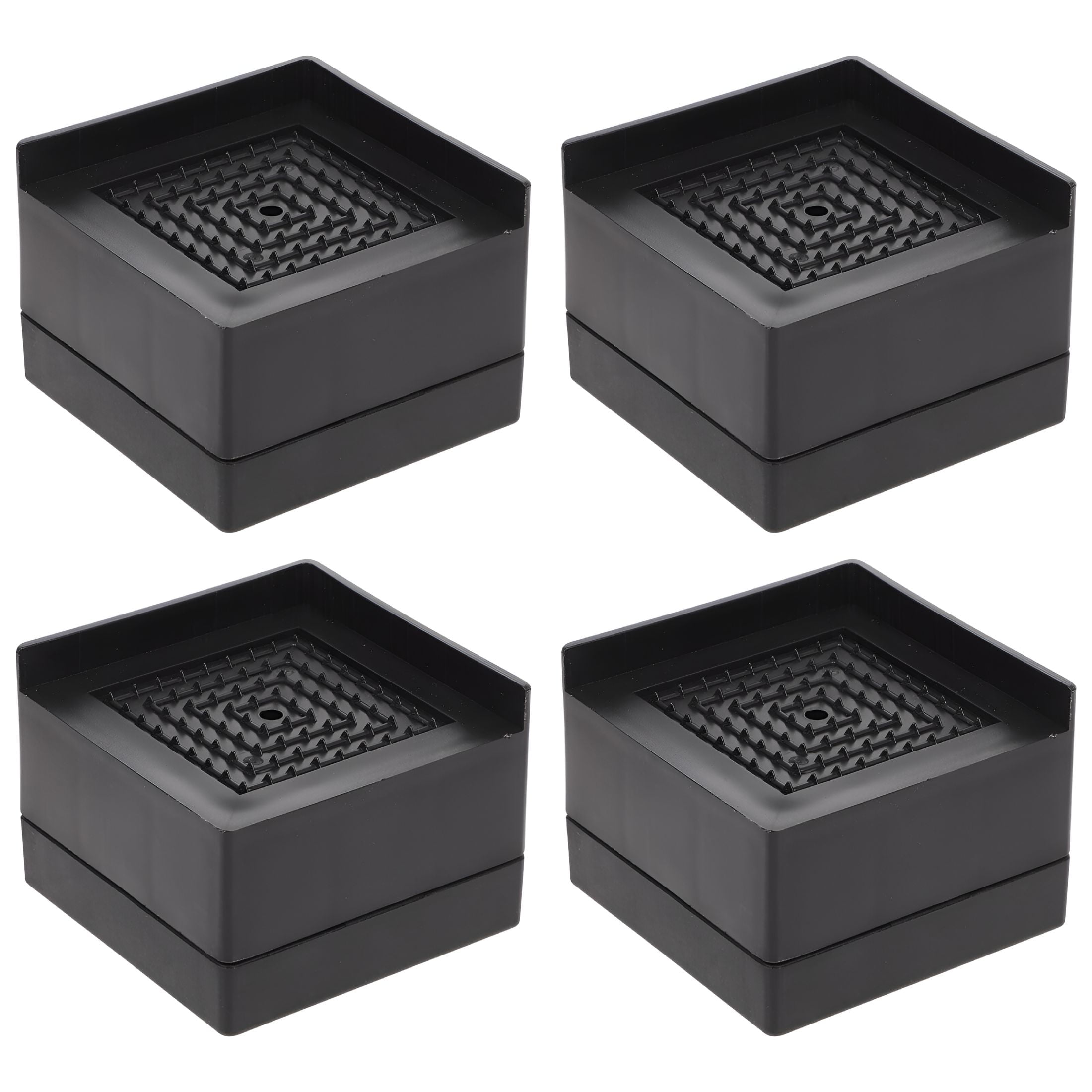 LAMIRO Furniture Lift Bed Risers: 4Pcs 3 Inch Black - Walmart.com
