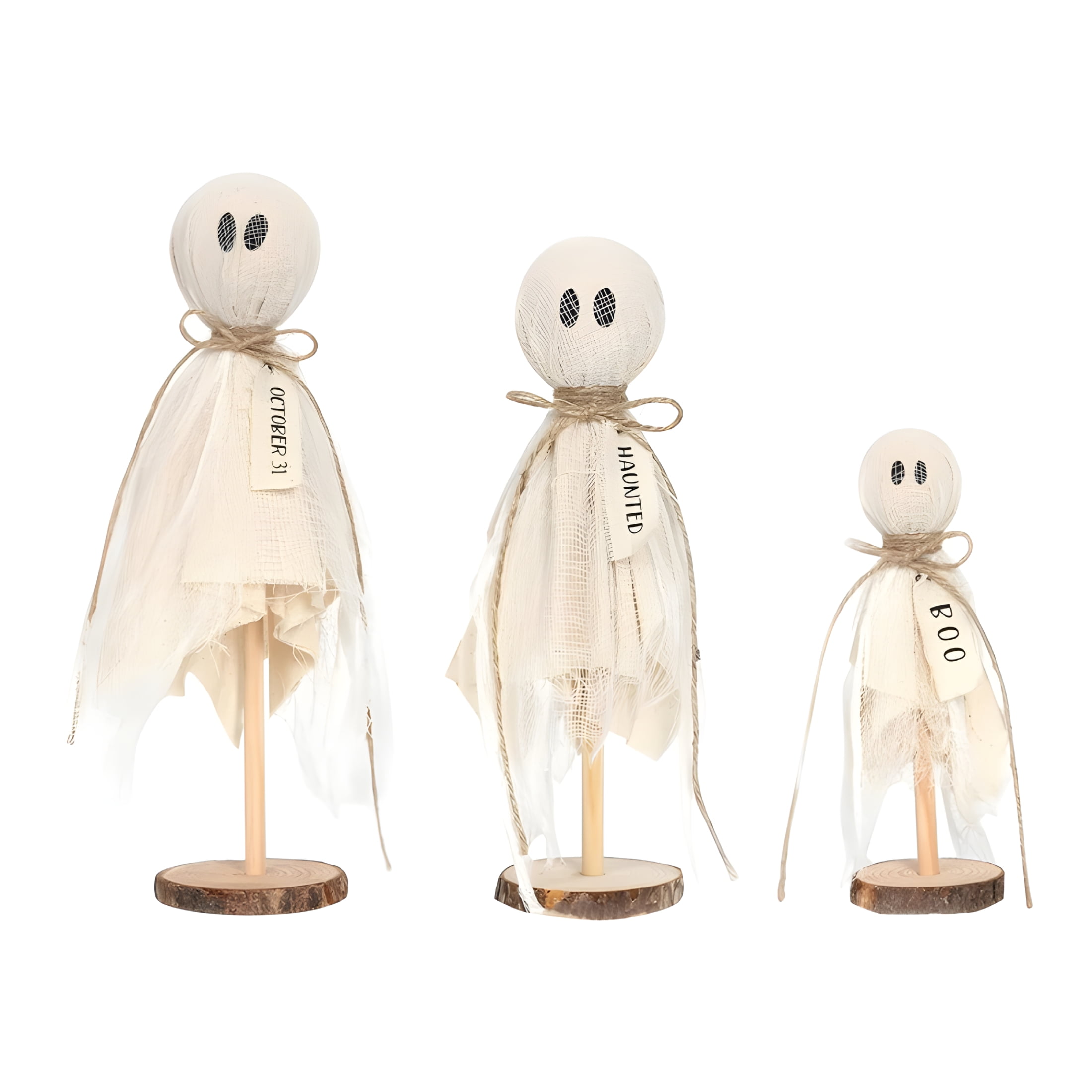 LAMIRO Ghost Decorations Indoor 3pcs Primitive Halloween Ghost on ...