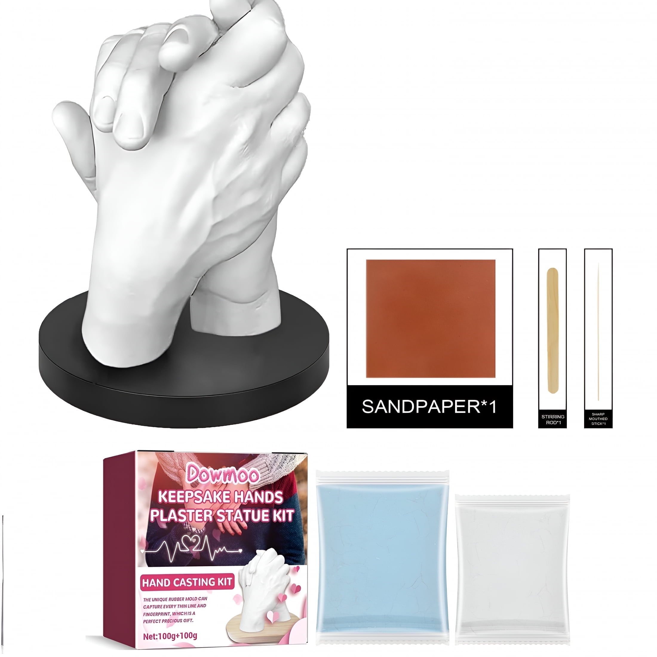 BESTSKY Hand Casting Kit Couples,DIY 3D Plaster Cast Hands,Valentine's ...