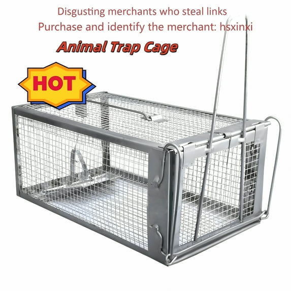 LAMIRO Humane Live Animal Trap Cage for Small Animals,Heavy-Duty Steel ...