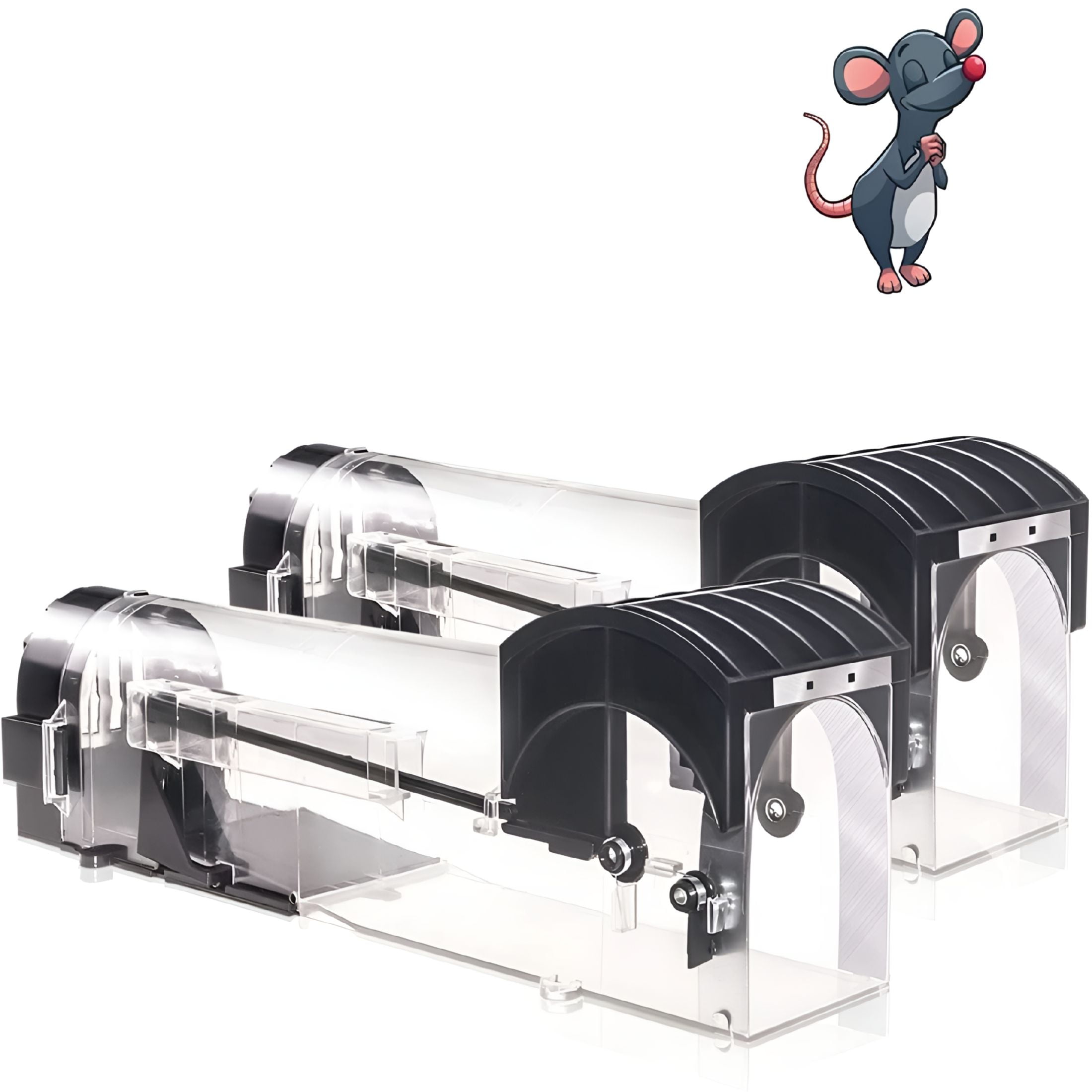 LAMIRO Humane Mouse Traps,12 inches Enlarged No Kill Rat Live Traps for ...