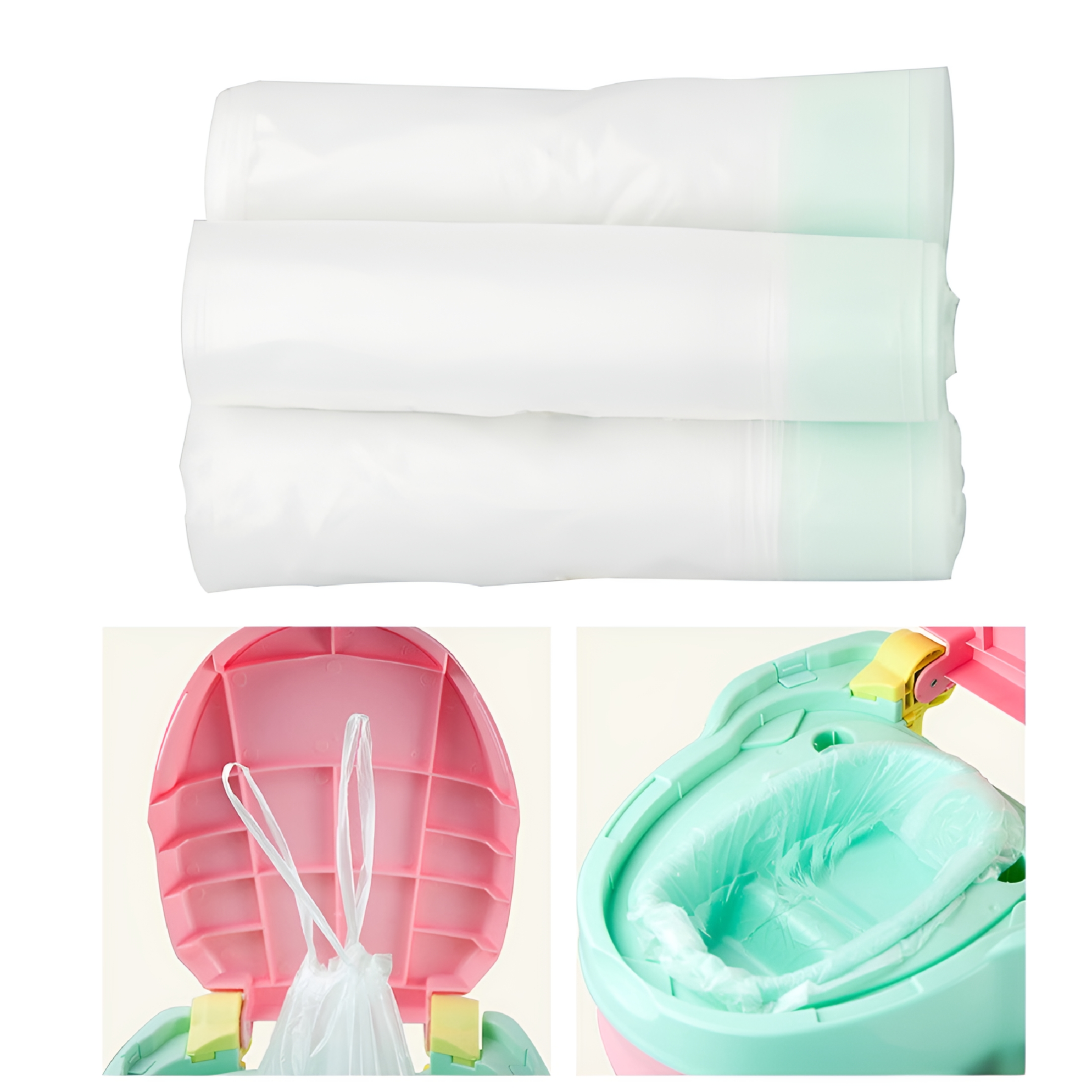LAMIRO Kids Toilet Bags 50 Pcs Disposable Travel Potty Liners Portable ...