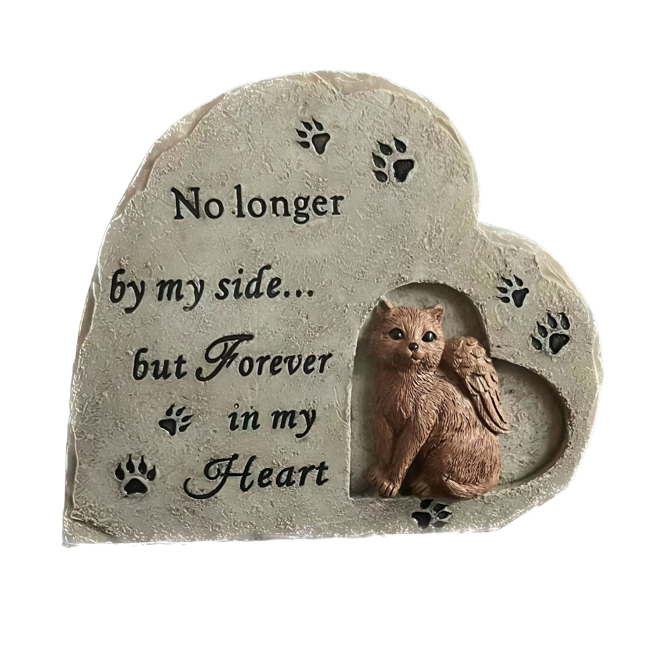 LAMIRO Kitten Memorial Stone Garden Decor Cat Headstone Outdoor Cat ...