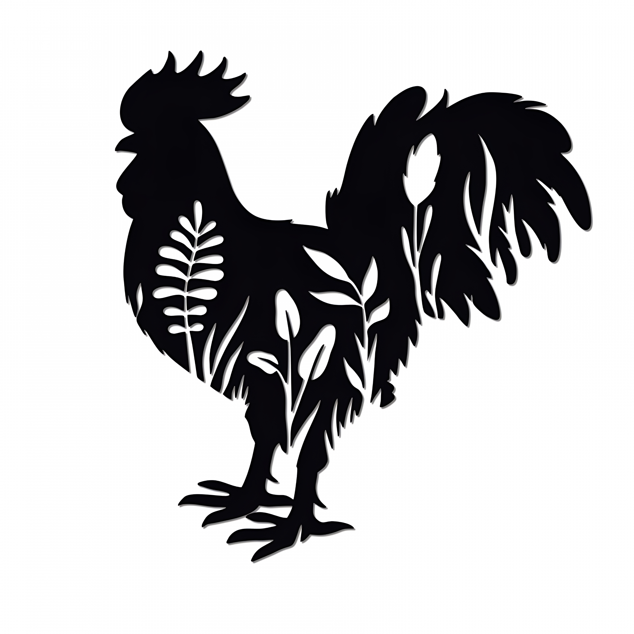 LAMIRO Metal Chicken Wall Art Rooster Iron Wall Decor Wall Hanging ...