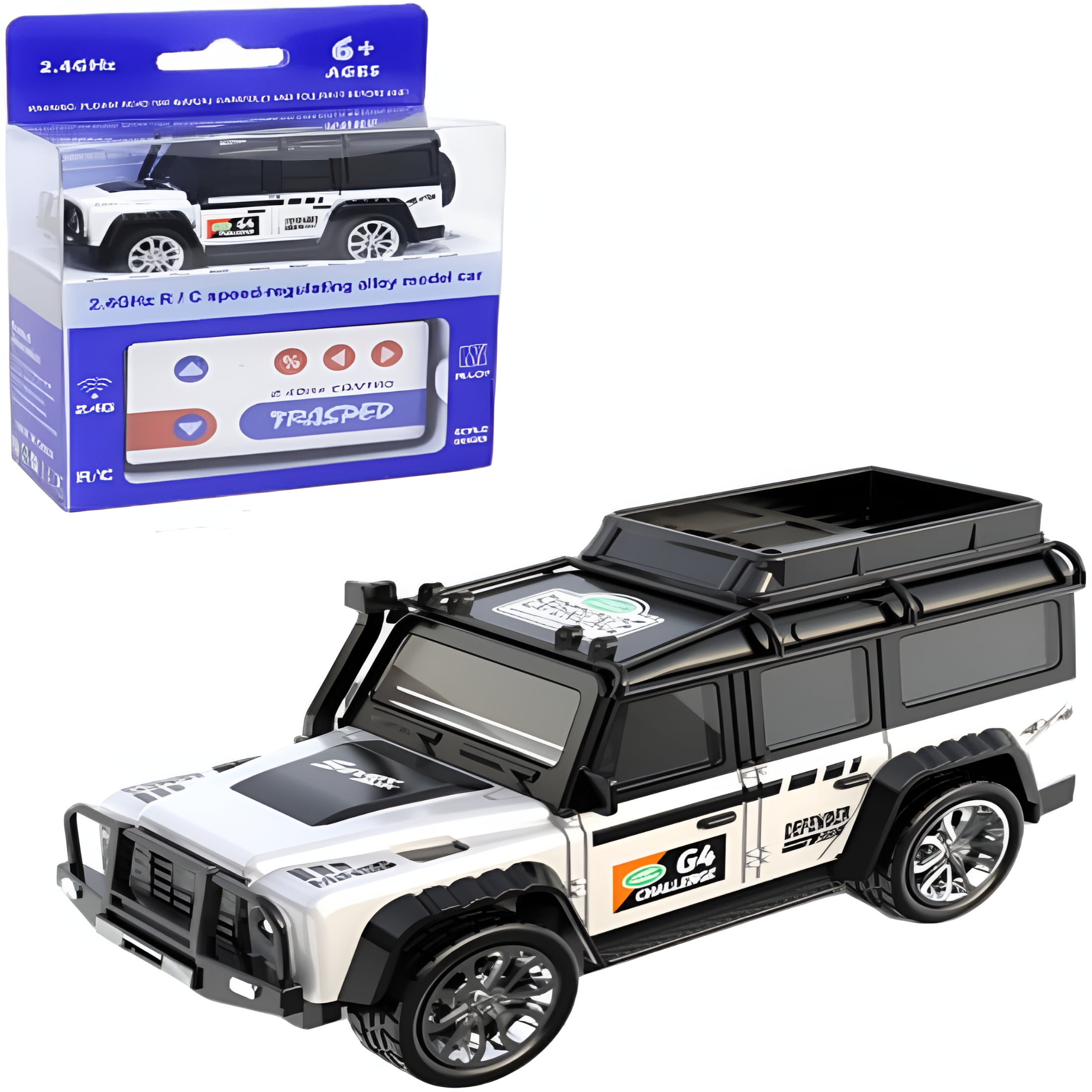 LAMIRO Mini RC Drift Car,1/64 Scale Alloy Truck,Remote Control 4x4 Off ...