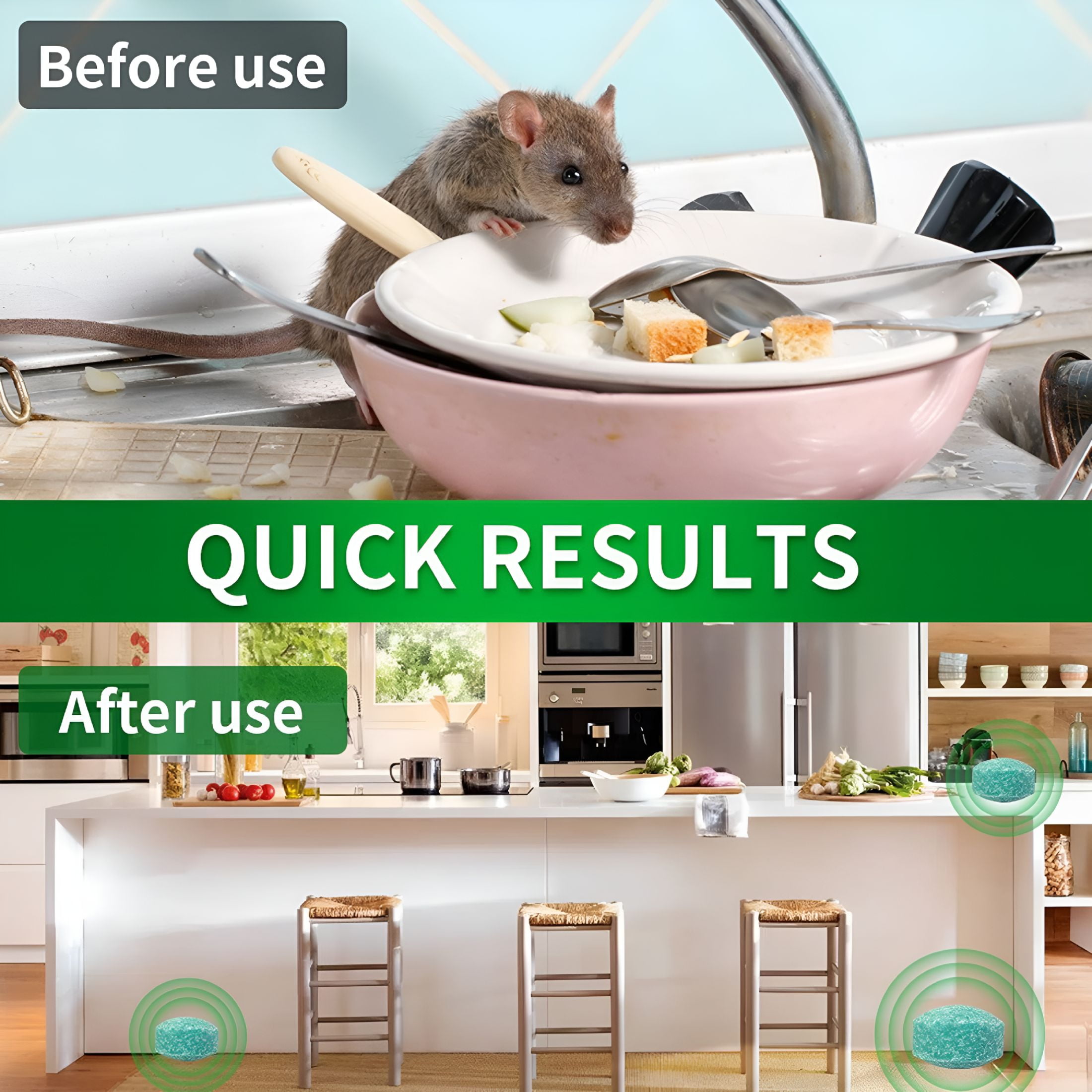 LAMIRO Mouse Pellets Killer - 12 Pack Mint Scented Rat Deterrent,Non ...
