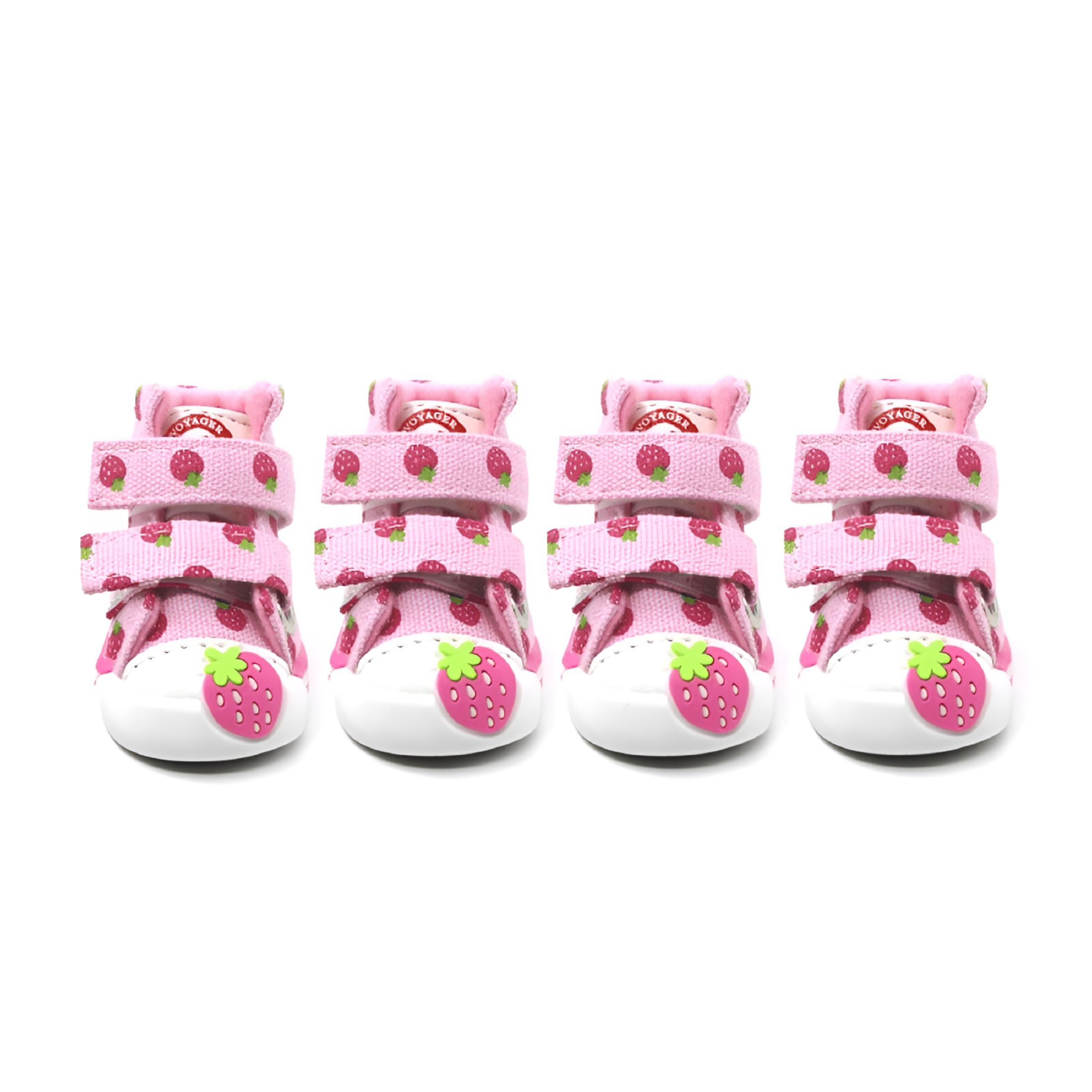 LAMIRO Pet Shoes Dog Shoes Cute Strawberry Dog Boots Non-Slip Canvas ...