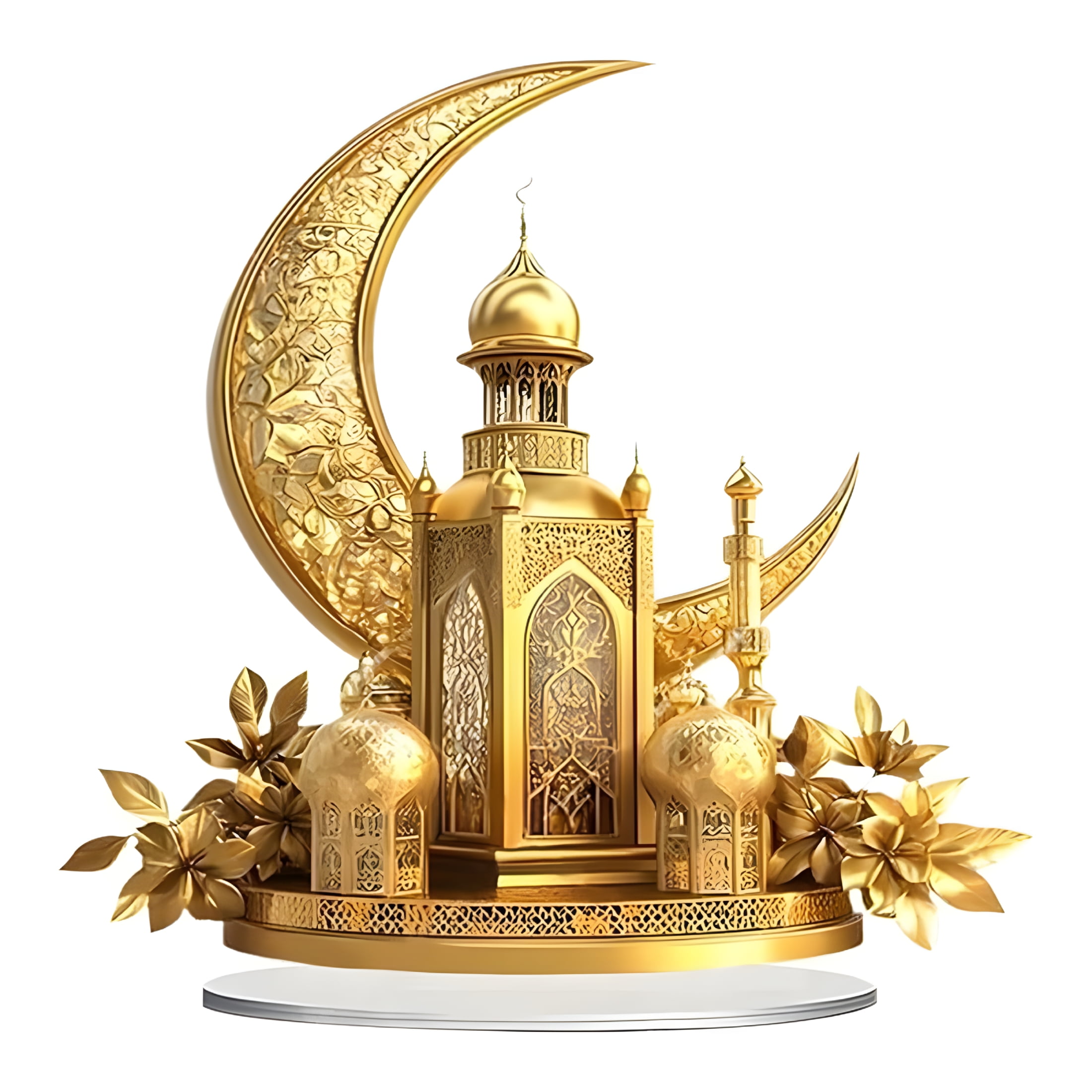 LAMIRO Ramadan Table Decorations Eid Mubarak Islamic 2D Moon Castle ...