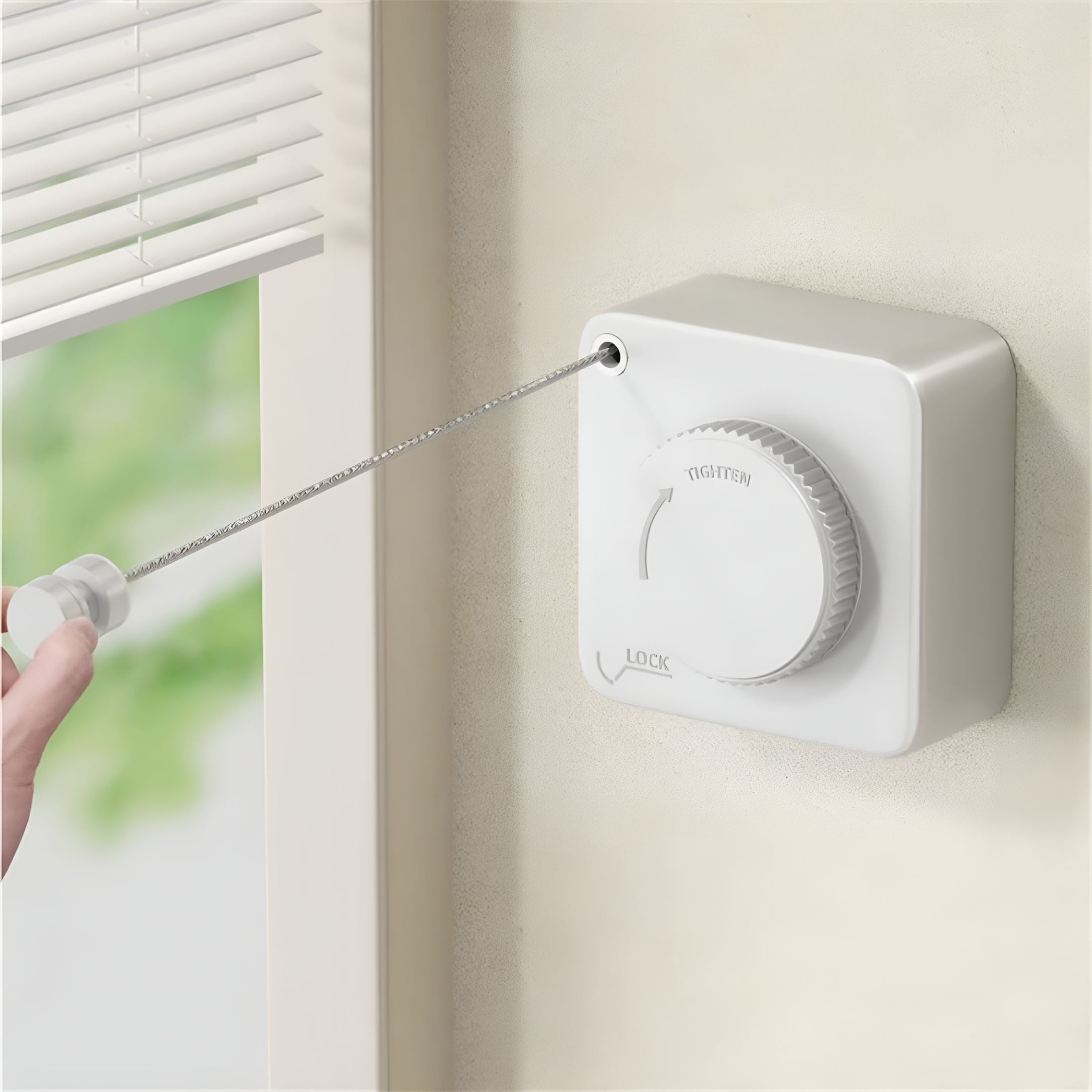 LAMIRO Retractable Clothesline Invisible Retractable Wall Mounted ...