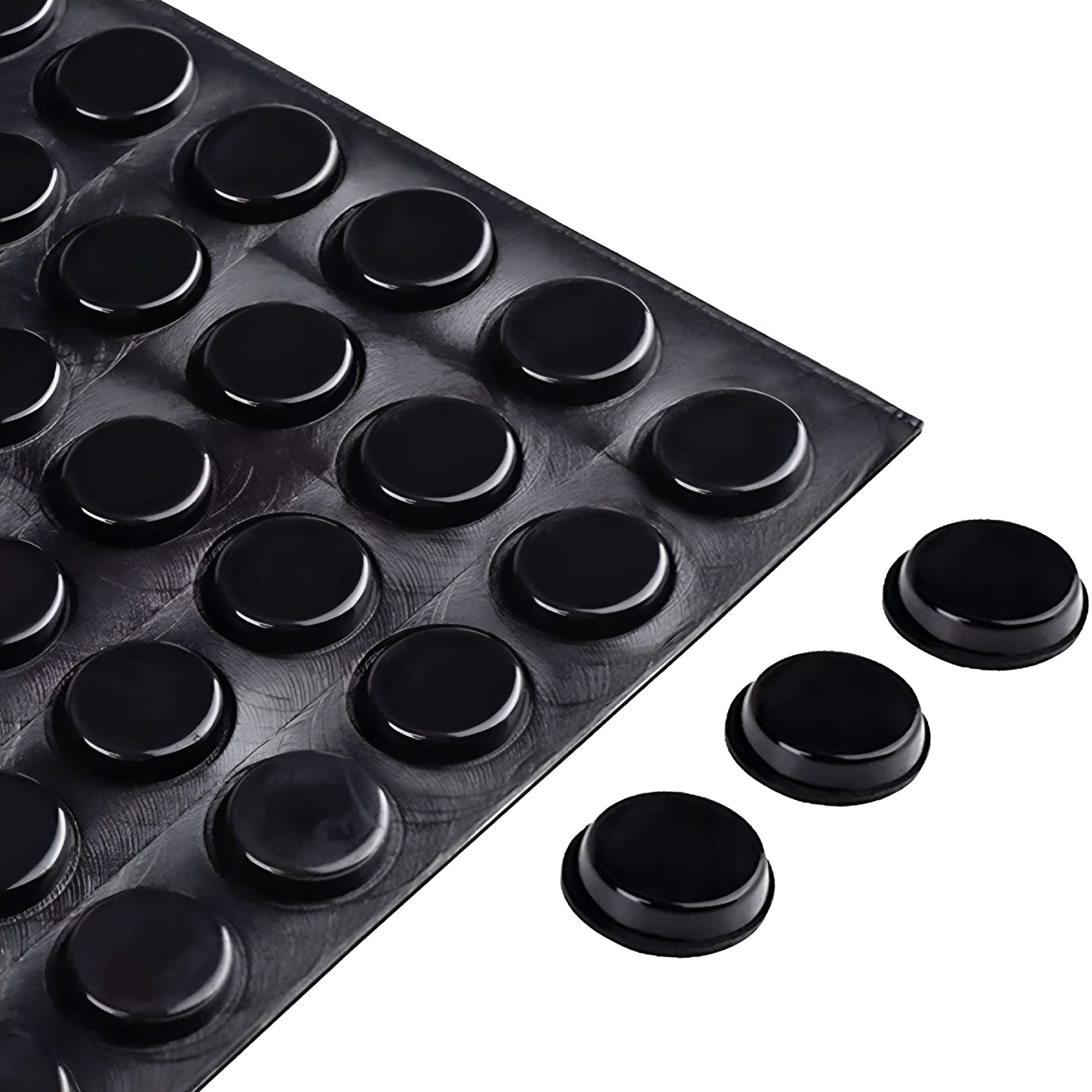 LAMIRO Rubber Cabinet Door Bumpers Black 128 Pcs – Self-Adhesive ...