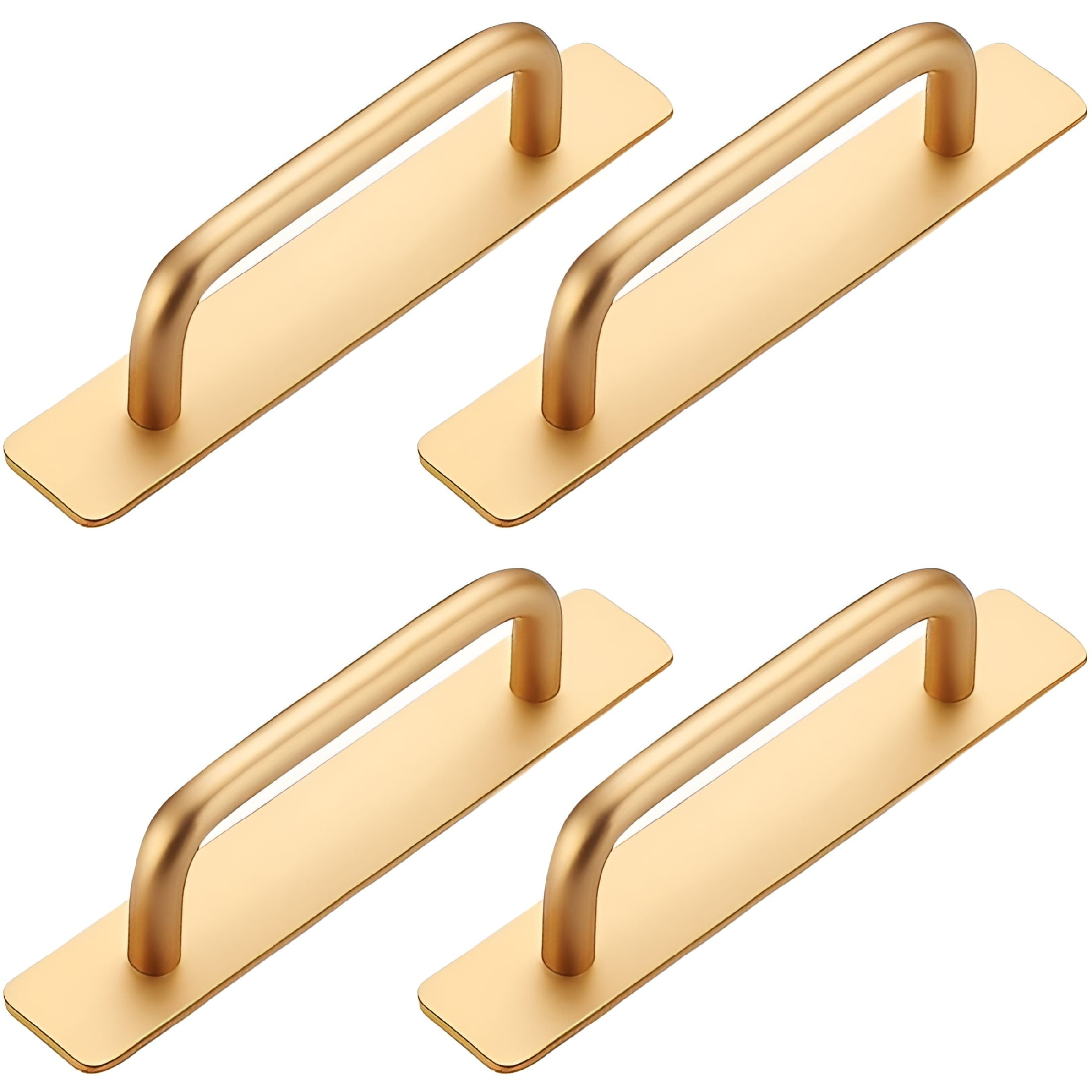LAMIRO Self-stick Cabinet Handles 5.7 inch Drawer Pulls,4 Pack,Gold ...