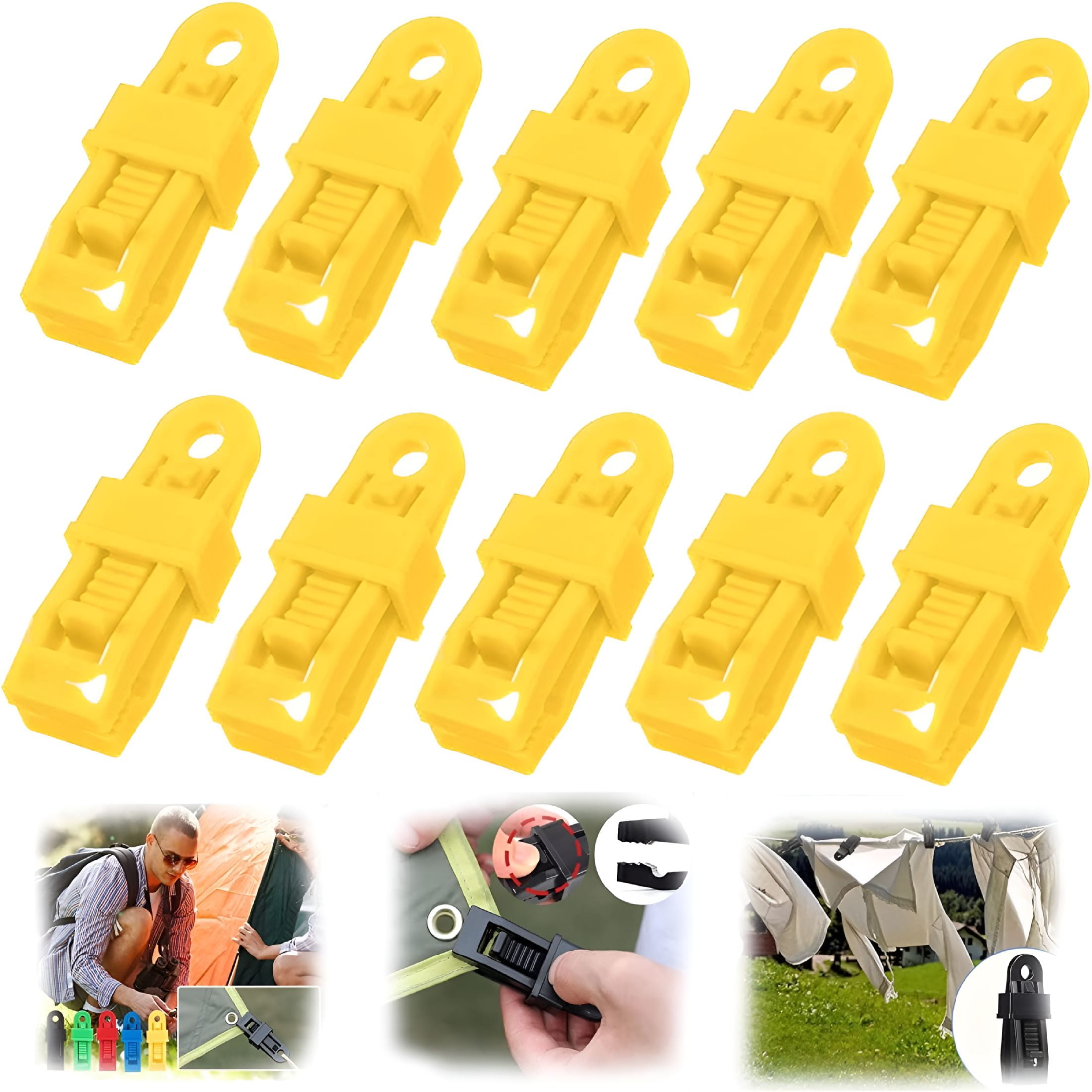 LAMIRO Shade Cloth Plastic Clips, Reusable Tarp Clamps Awning Tarp ...