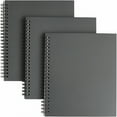 LAMIRO Spiral Notebook - 3-Pack Unlined Wirebound Notebook,Unruled ...