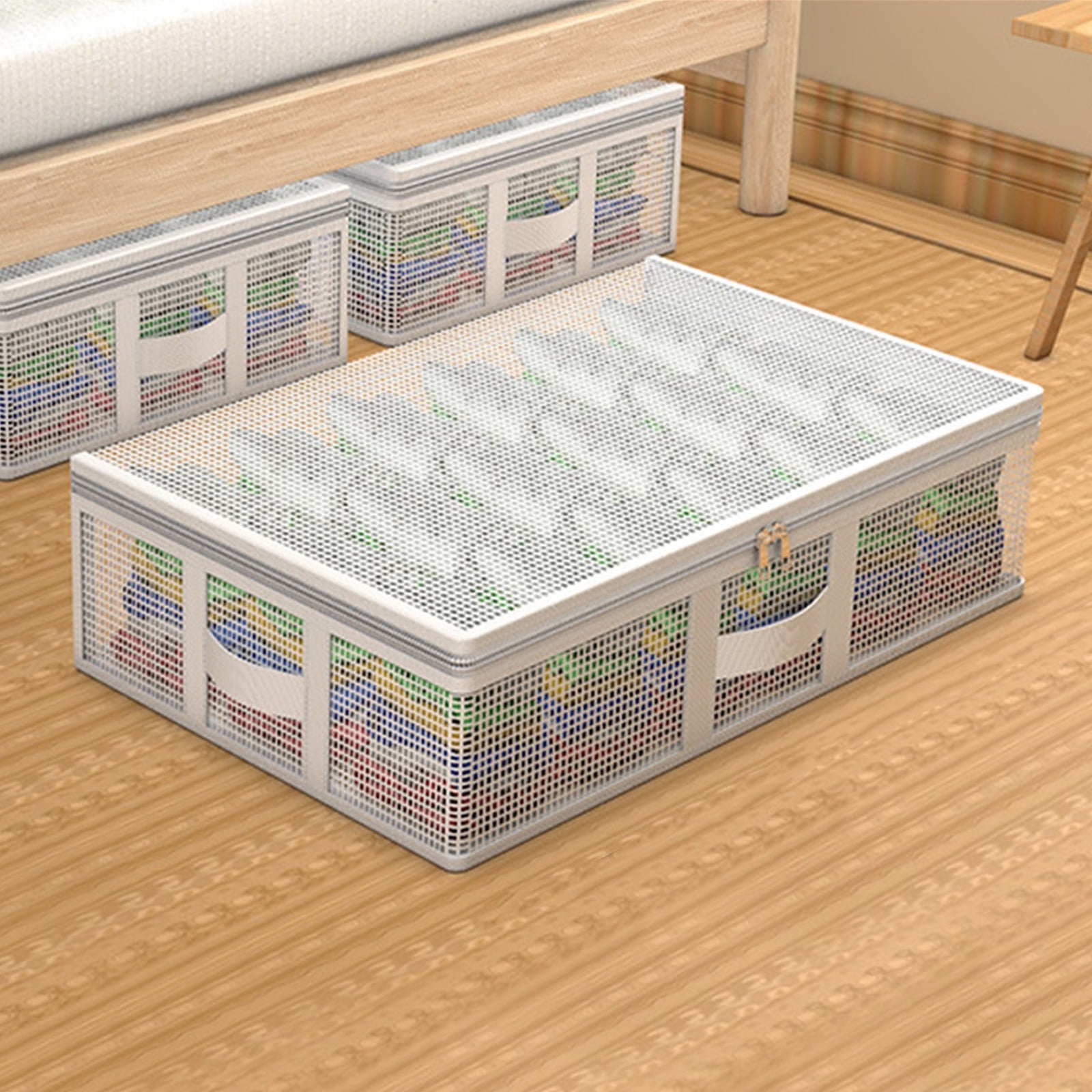 LAMIRO Underbed Storage Containers,Low Profile Under Bed Organizer ...