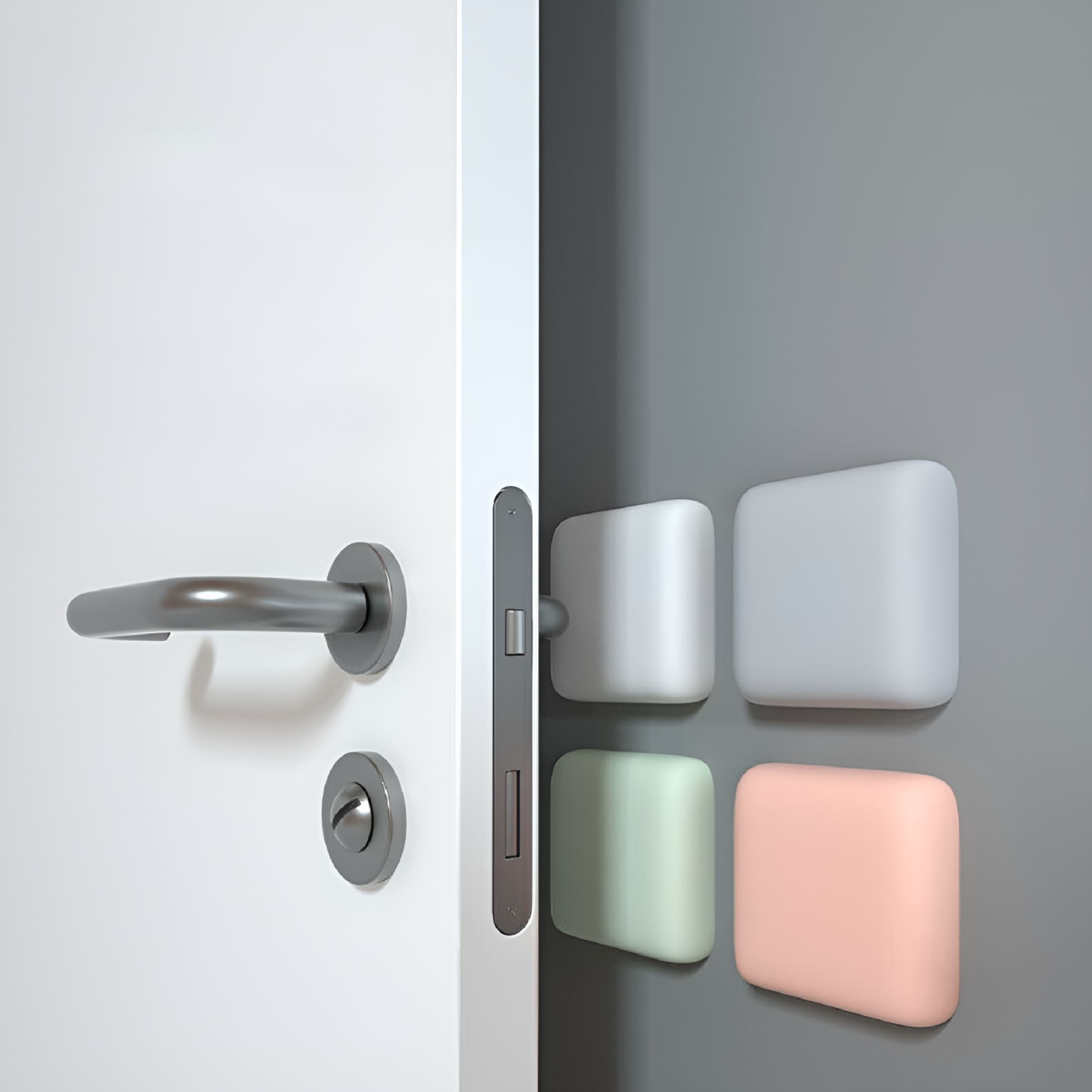 LAMIRO Wall Protector Rubber Stop Door Handle Guard Bumper Stopper Self ...