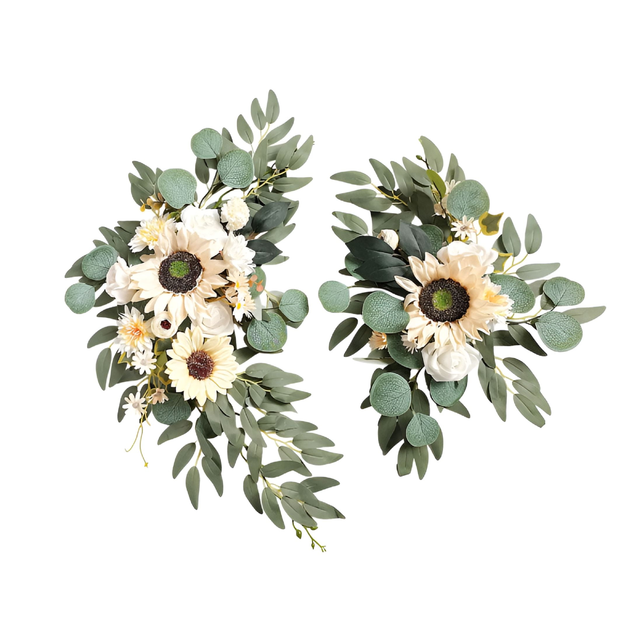 LAMIRO Wedding Sunflower Arch Flowers (Pack of 2),White Sunflower ...