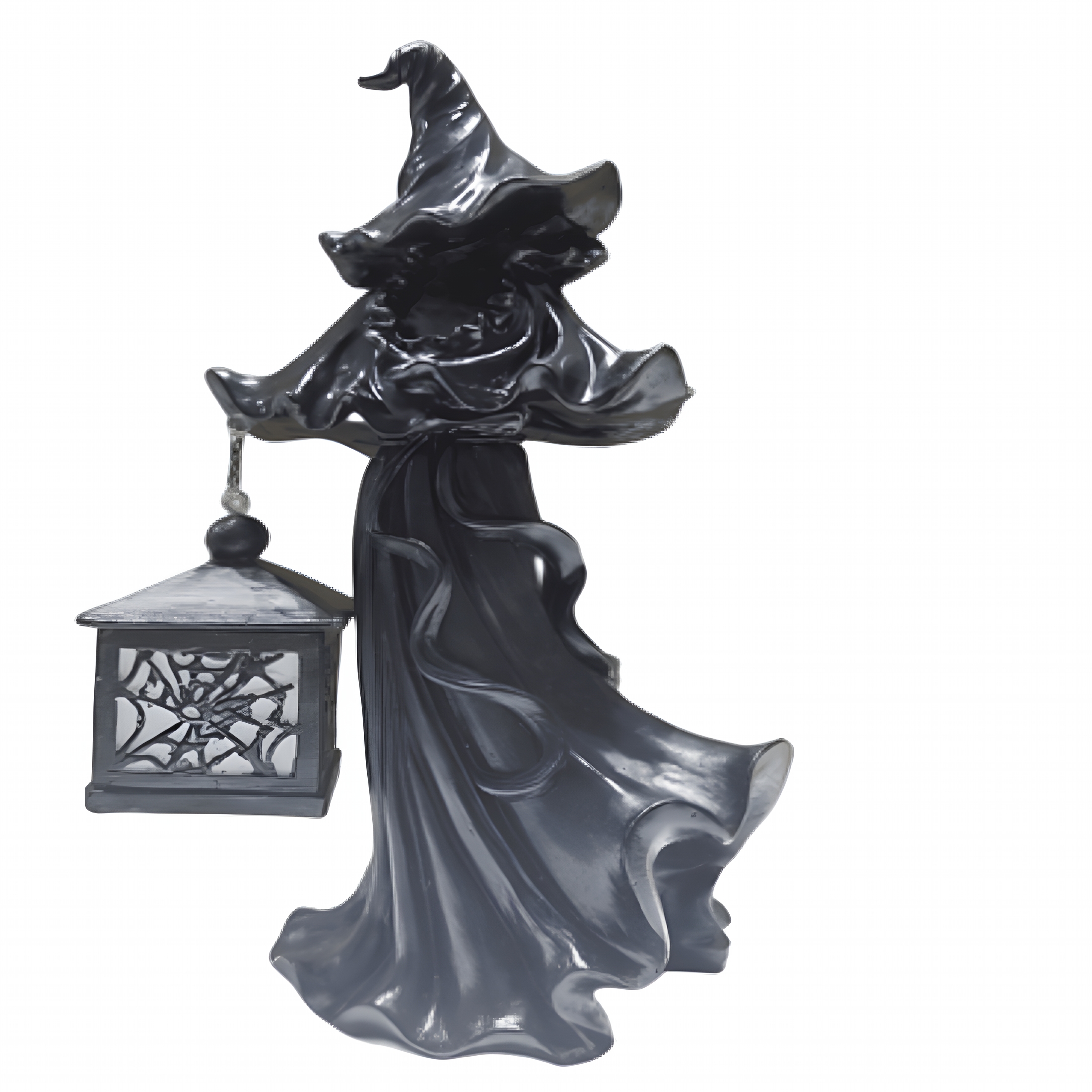 LAMIRO Witch,Halloween Witch Resin Statue,Ghost Sculpture with Lantern ...