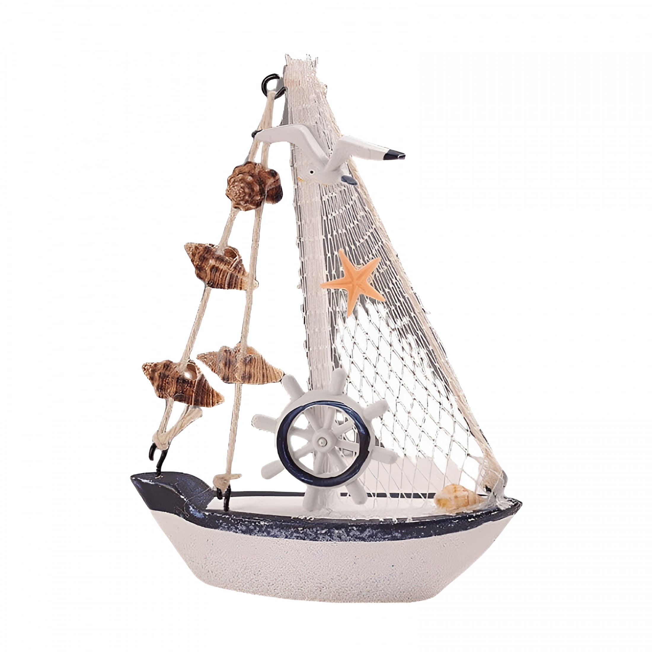 LAMIRO Wooden Sailing Boat Model Mini,Handmade Vintage Nautical Wood ...