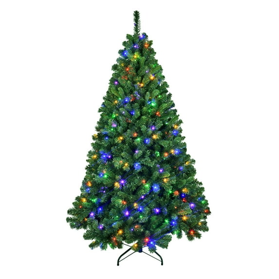 LAMPHOME 7FT PVC Automatic Tree - 380 Two-Color WiFi Lights, 1339 Tips ...