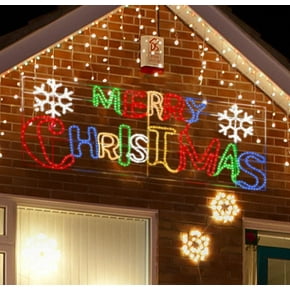 Large Outdoor Merry Christmas Lighted Sign