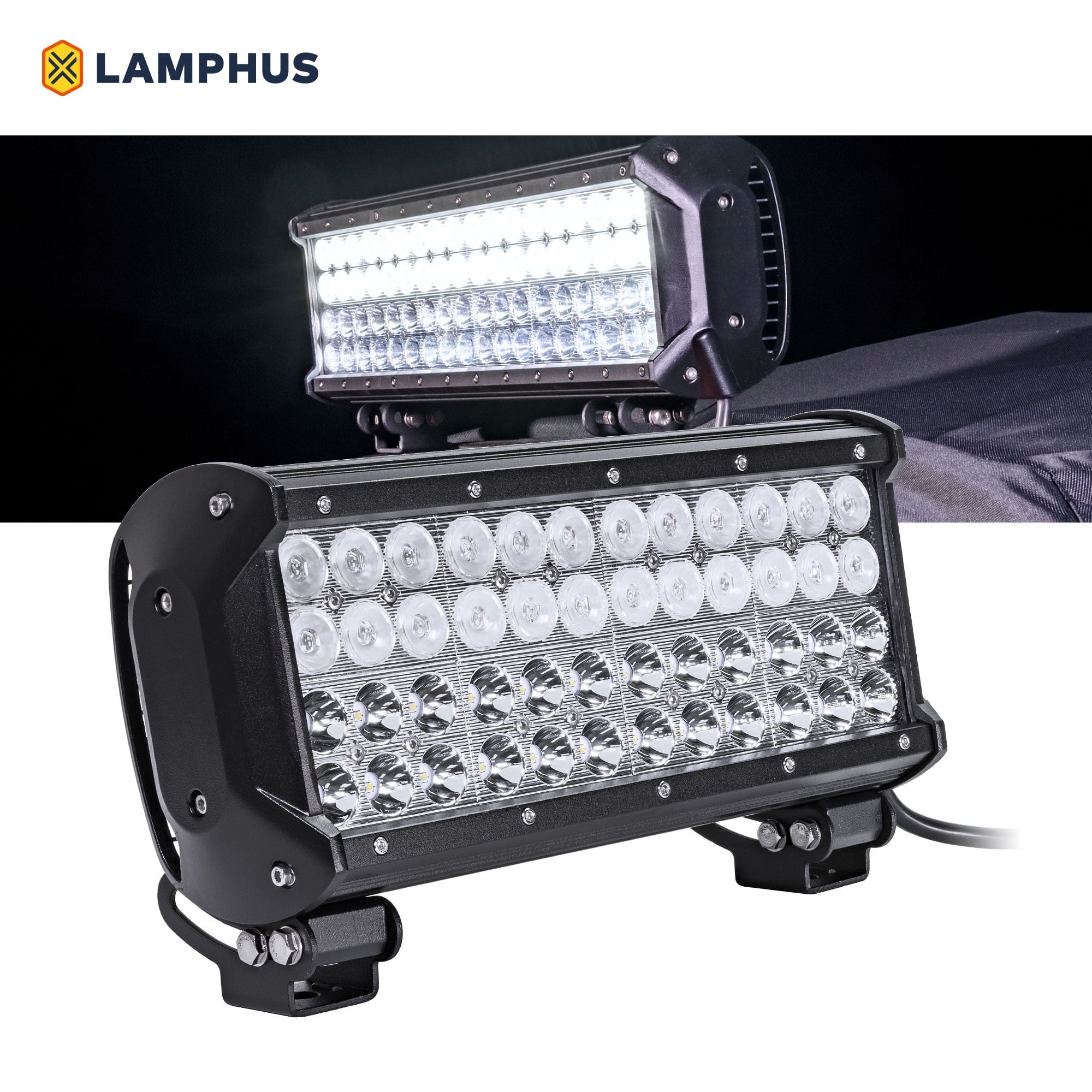 LAMPHUS CRUIZER 12" 144W LED Work Light Bar [Flood/Spot Combo] [30/60 ...
