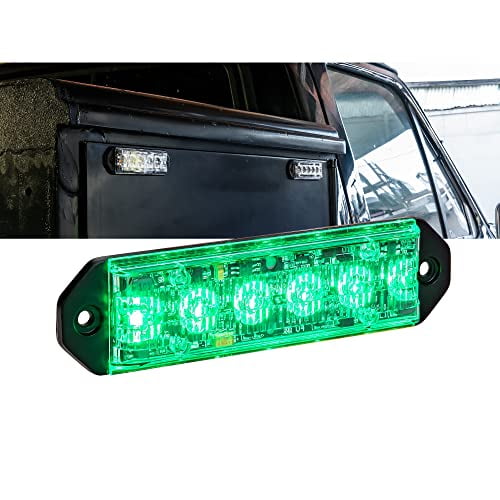 LAMPHUS PlanarFlash 6W Green LED Surface Mount Police Grill Strobe ...