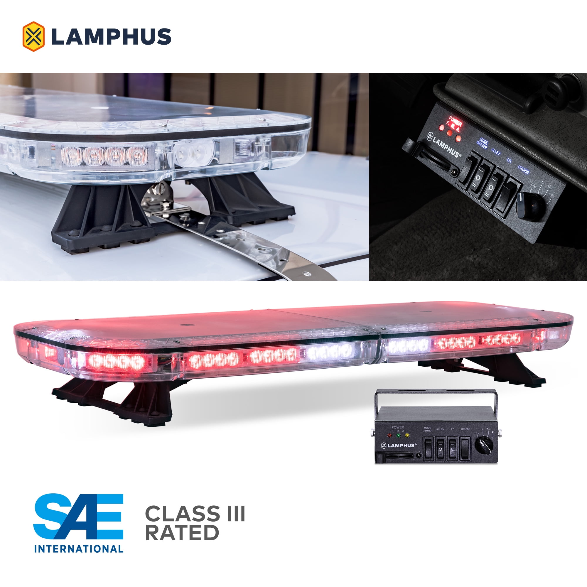 LAMPHUS SolarBlast SBFB82 37" 82W Emergency Vehicle LED Full-Size Light ...