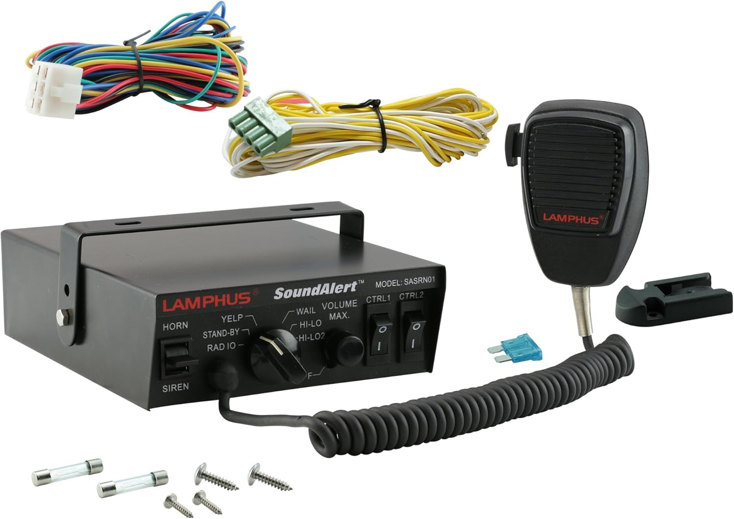 LAMPHUS SoundAlert 12V 100W Police Siren PA System Amplifier Controller ...