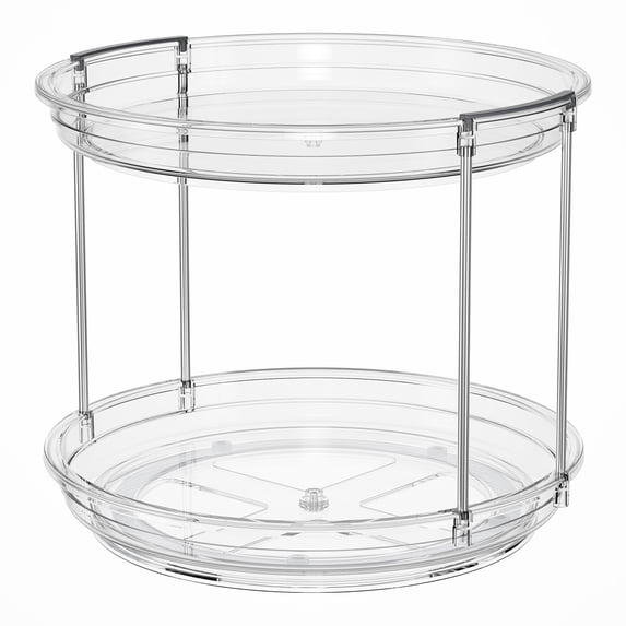 ROSSNY 2-Tier Plastic Non-Slip Lazy Susan Organizer 10.63'' for Dining ...