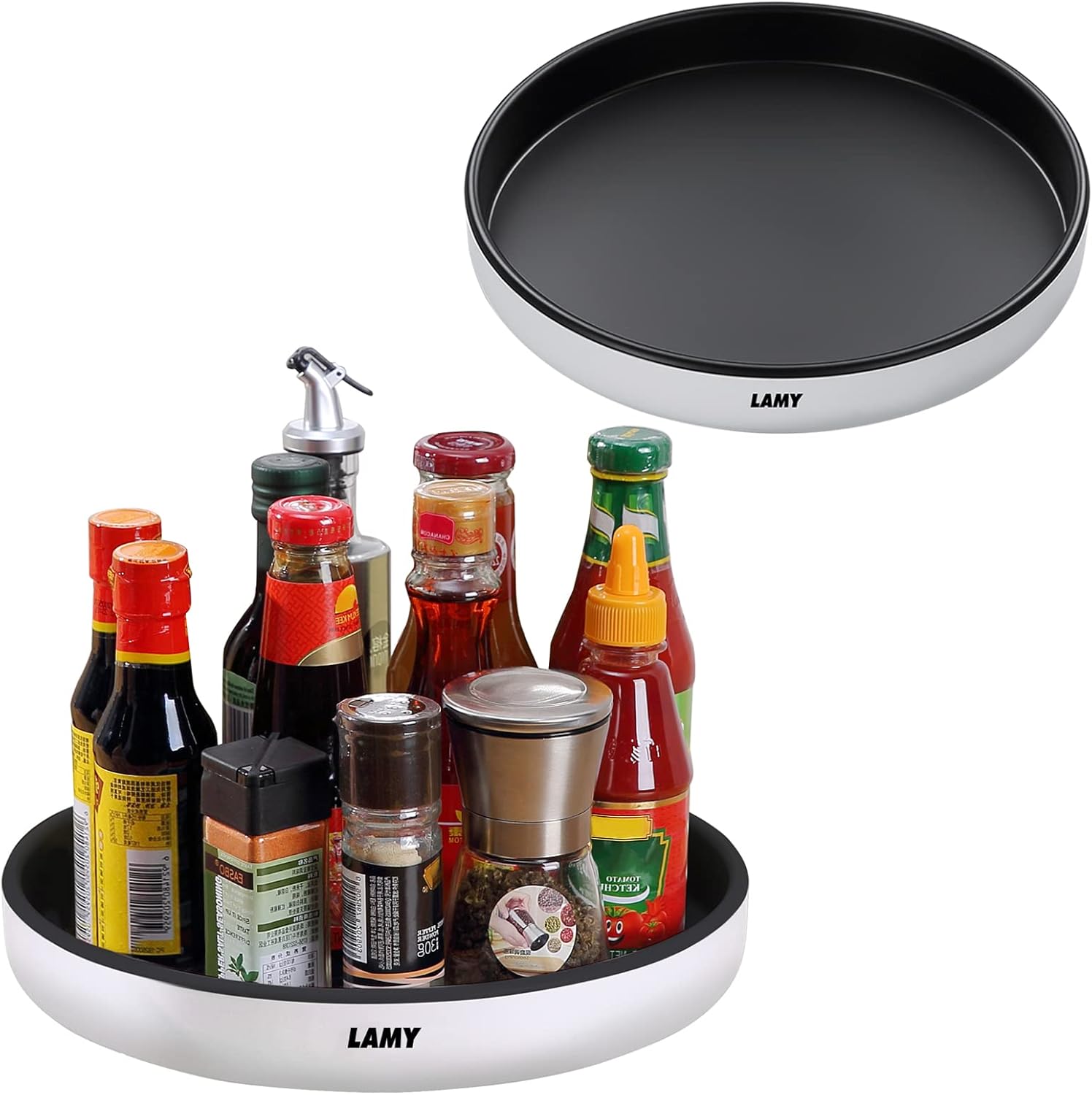 LAMY Lazy Susan Organizer, 2 Pack 12-Inch Lazy Susan Turntable for ...