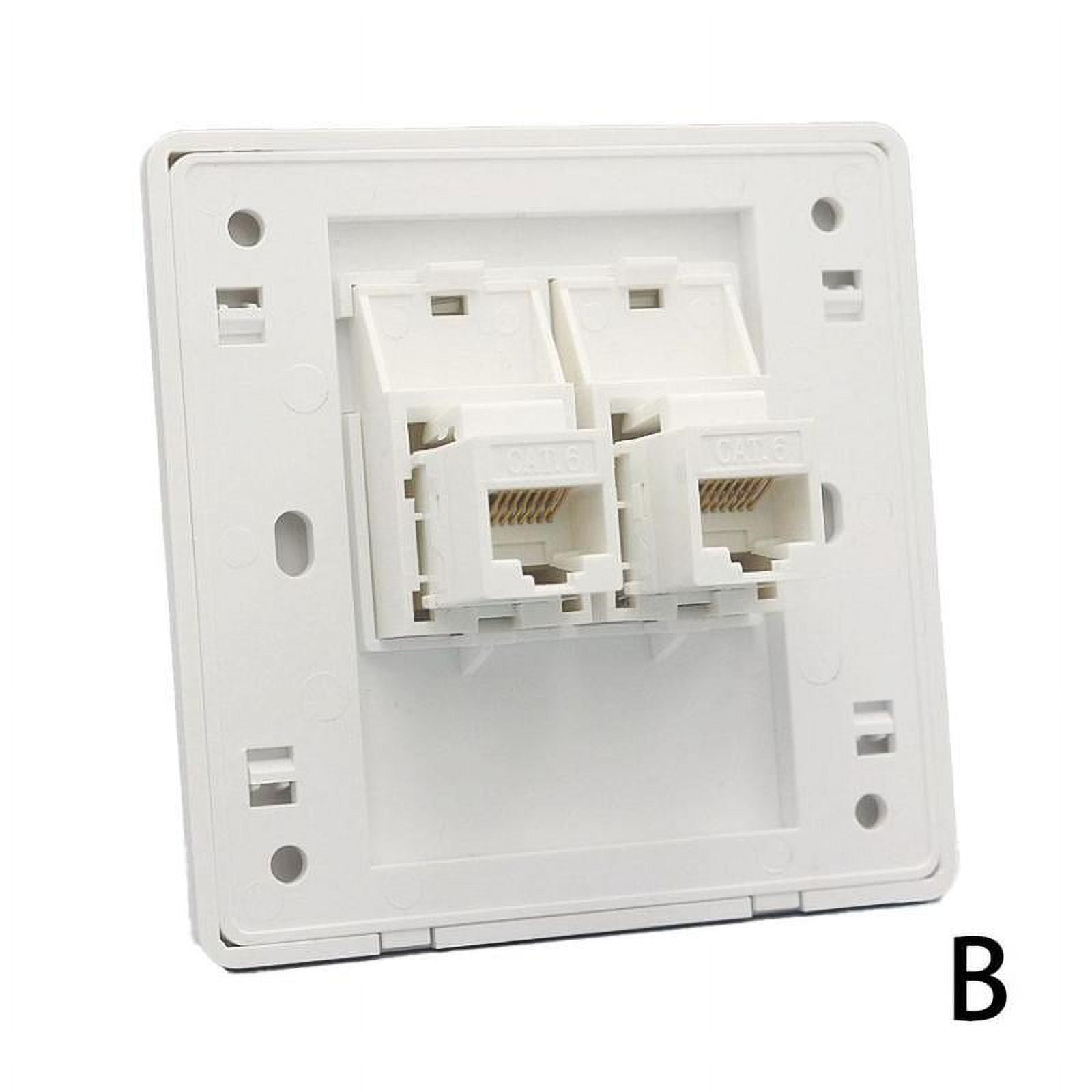 LAN CAT6 Outlet Wall Socket Plate Network Ethernet Panel Faceplate RJ45 ...