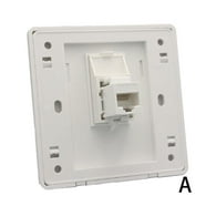 Wall plate: Surface Block (Biscuit Jack) CAT6 RJ45 4 Port, Punch-down ...