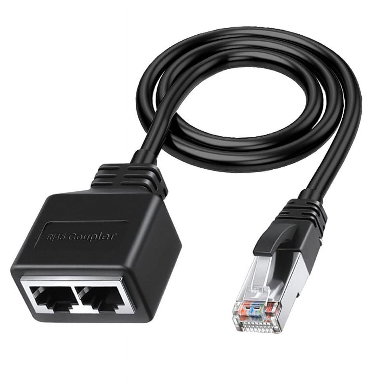LAN Ethernet Adaptador RJ45 Male To 2 Female Splitter RJ45 1 To 2 ...
