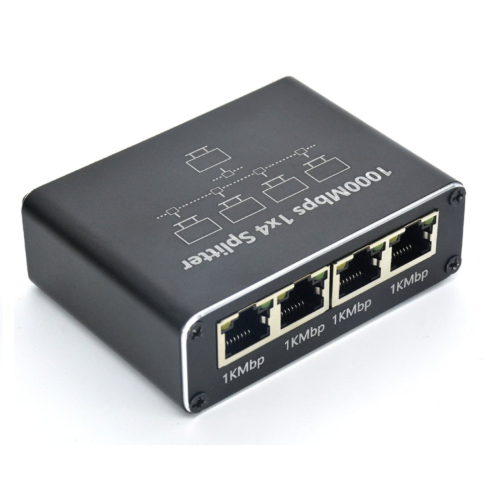 LAN Splitter 1 to 2 3 4 1000 Mbps Ethernet Splitter with Type C Power ...