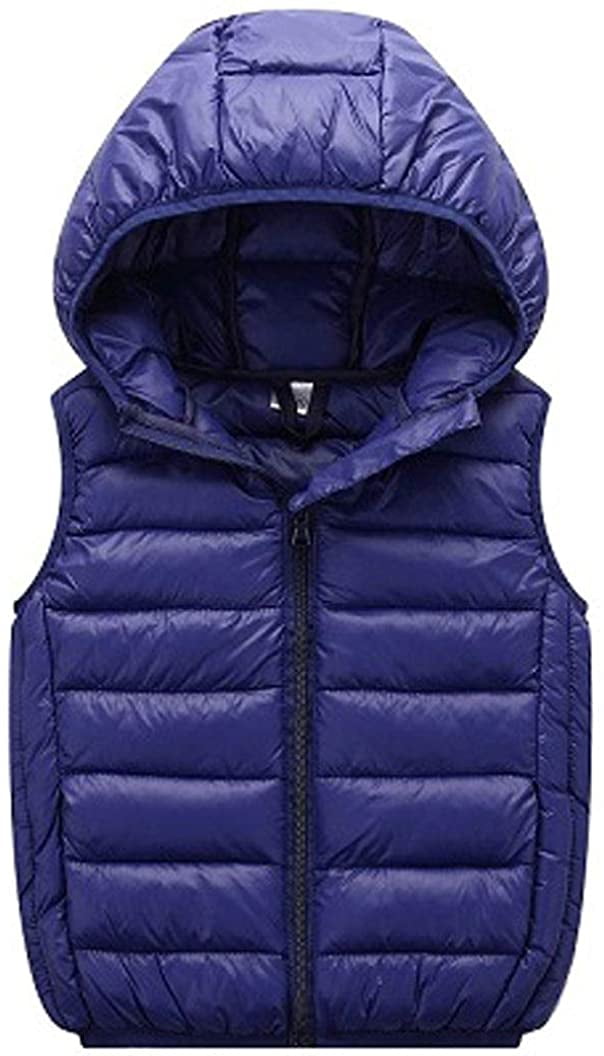 LANBAOSI Boys Girls Winter Puffer Vest Hooded Lightweight Down Vest 4-5 ...