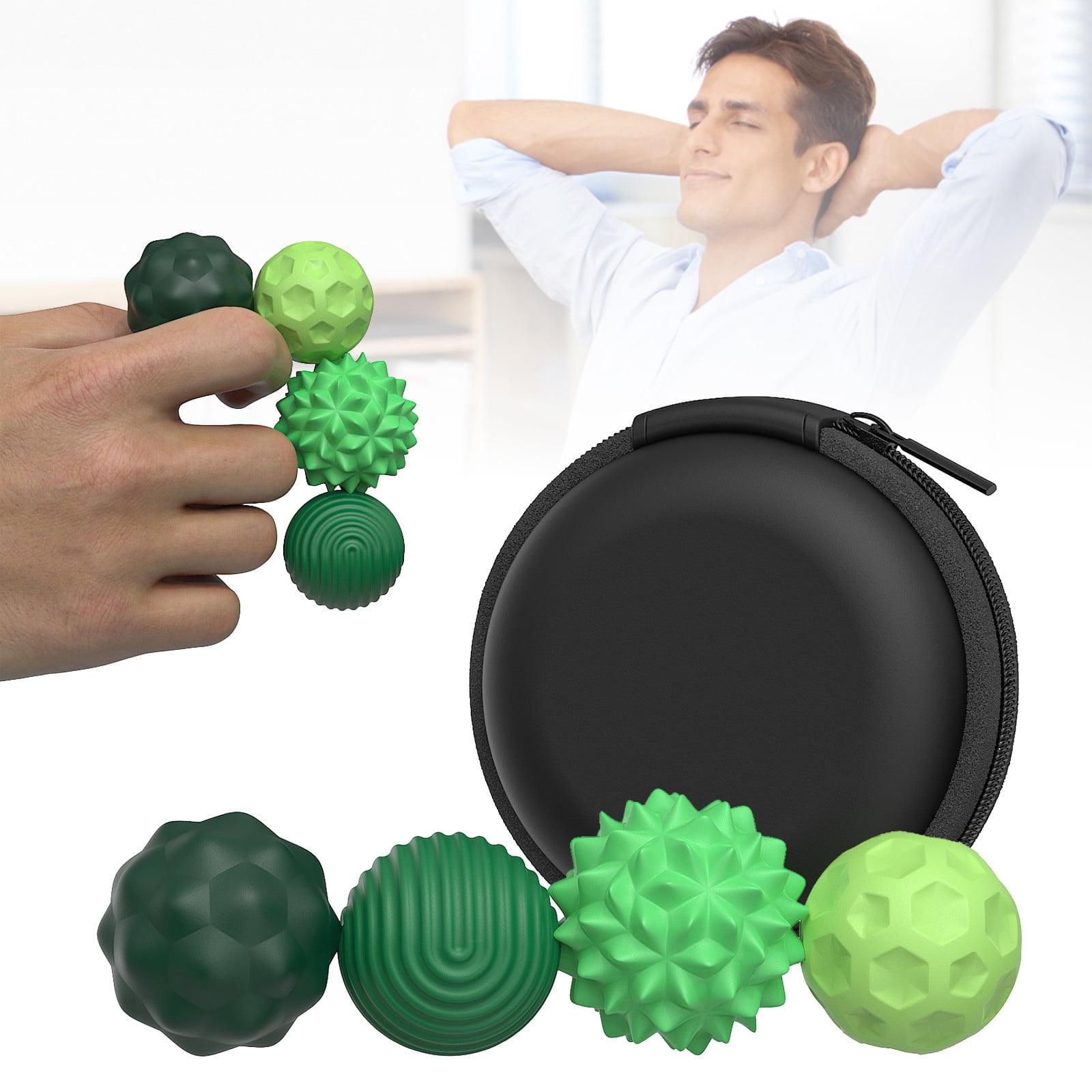 LANBB 4PCS Balls Fidget Toys for Adults & Teens â Silicone Stress Relief Sensory Toys, Anxiety ...