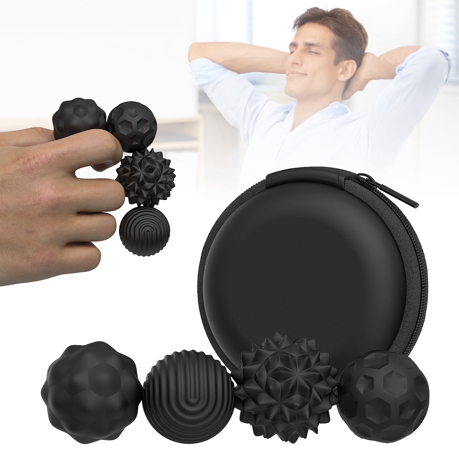 LANBB 4PCS Balls Fidget Toys for Adults & Teens â Silicone Stress Relief Sensory Toys, Anxiety ...
