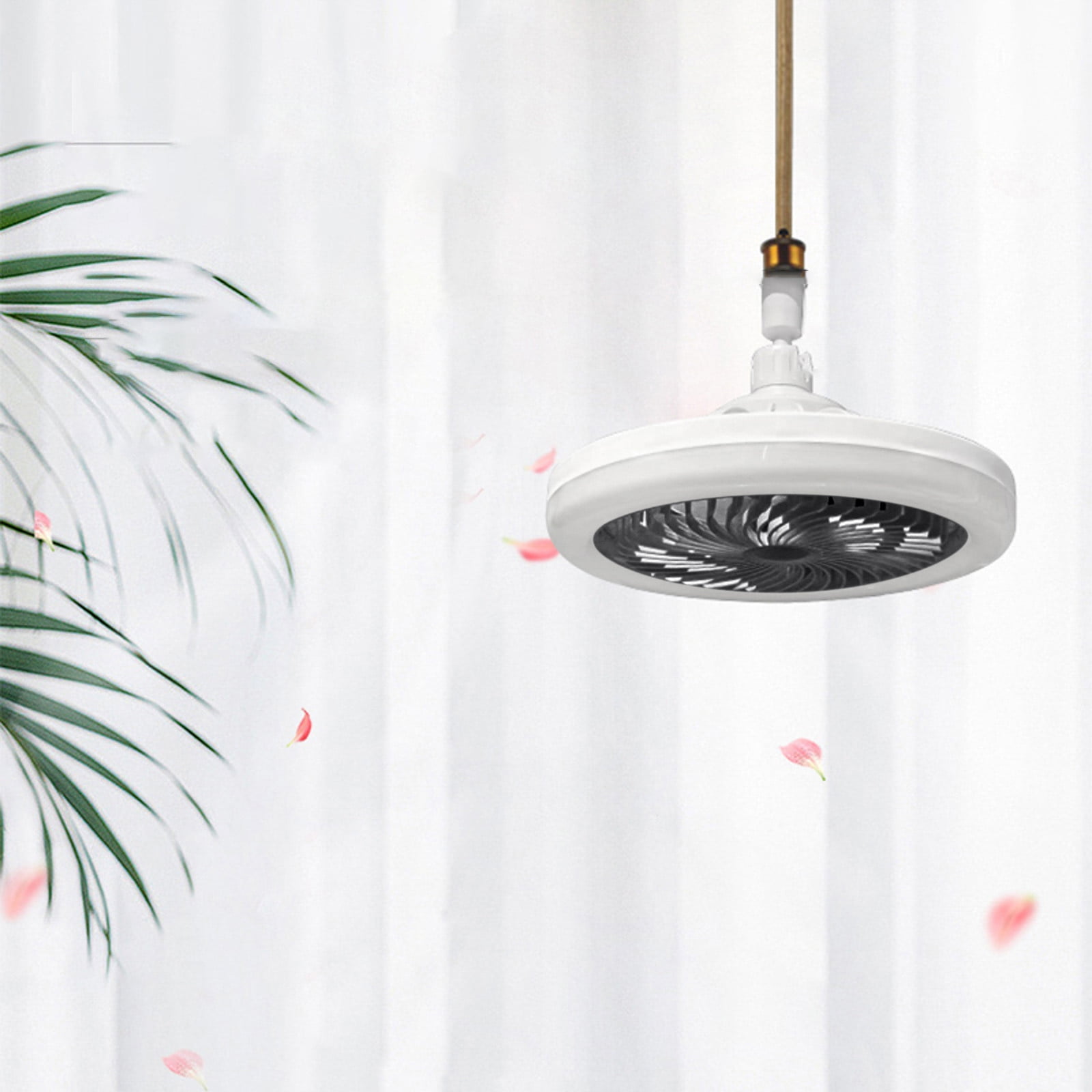 LANBB Ceiling Fan With Light - Closed Thin Design, Hidden Blade Ceiling ...