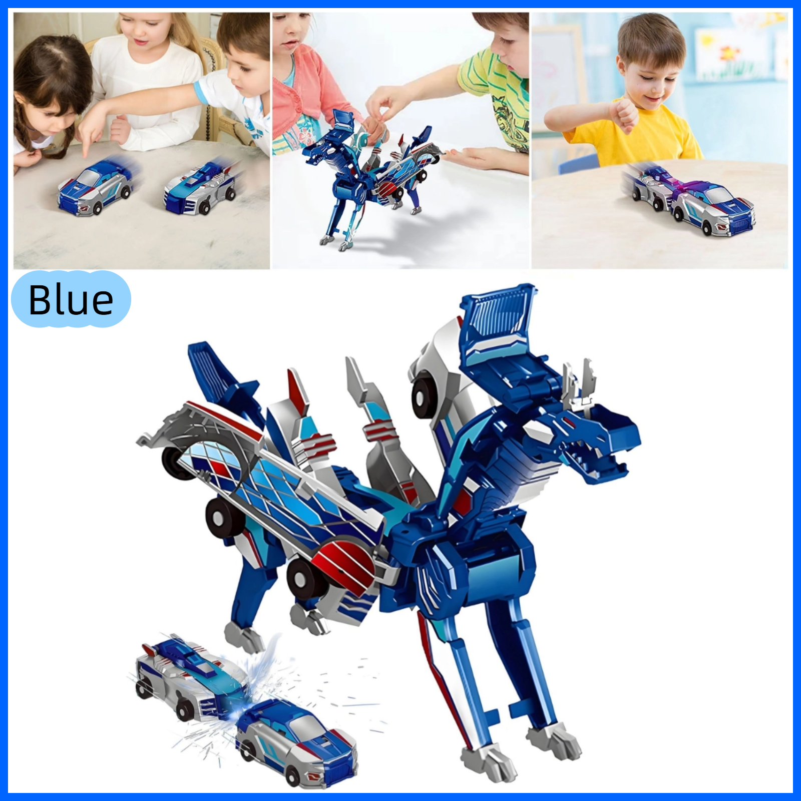 LANBB Dinosaur Collision Transforming Car Toy, Transformation Car Toy ...