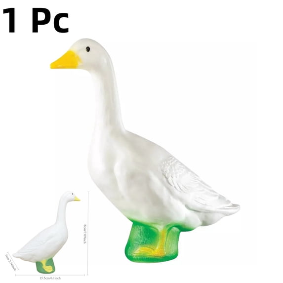 LANBB Porch Goose, Outdoor Garden Decor, Mini 7" H Statue Goose (1/2 ...