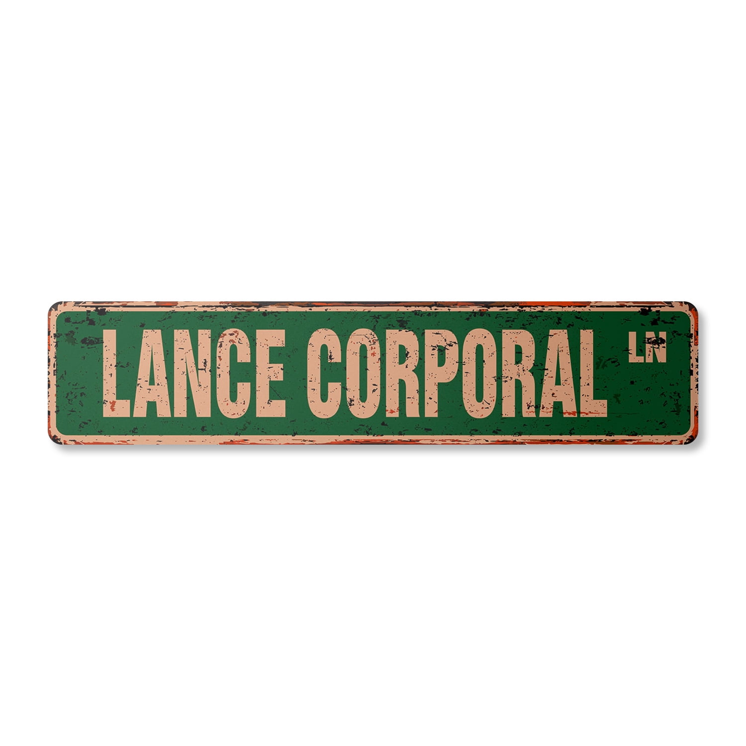 LANCE CORPORAL Vintage Plastic Street Sign Marines US military NCO ...
