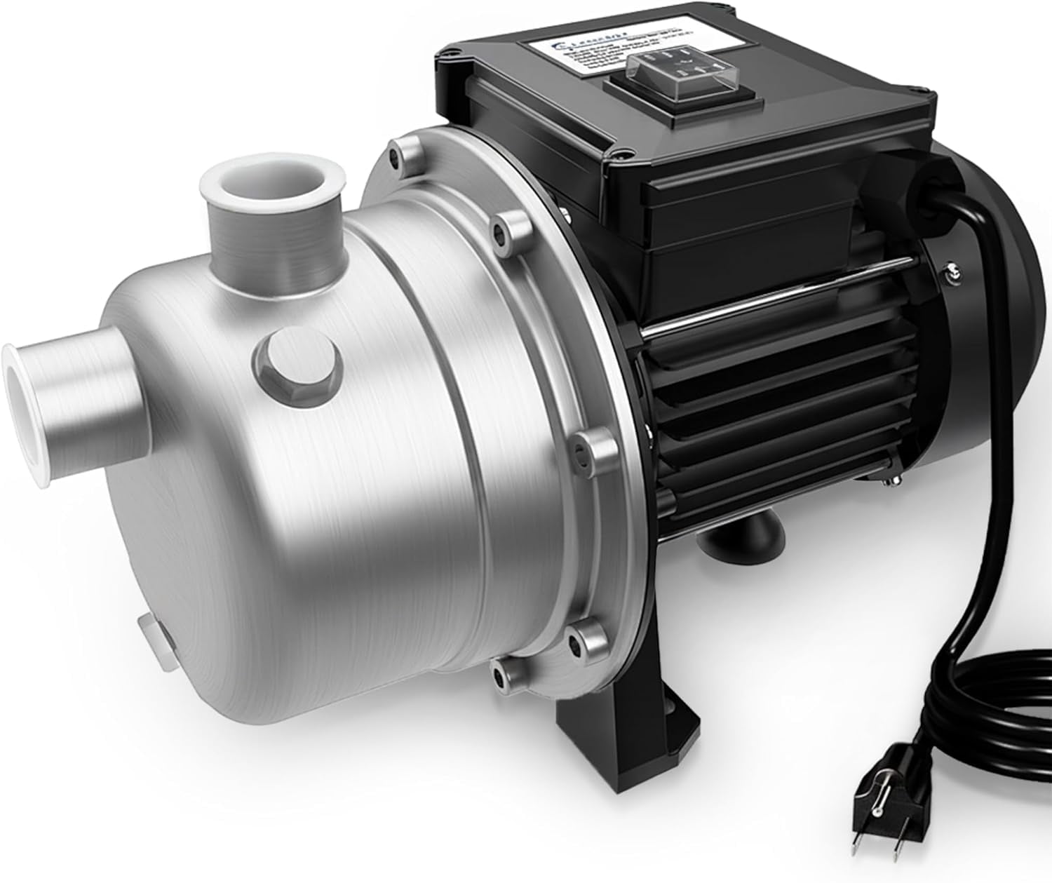 LANCHEZ 1/2 HP Shallow Well Pump, 1200 GPH Stainless Steel Garden Jet ...