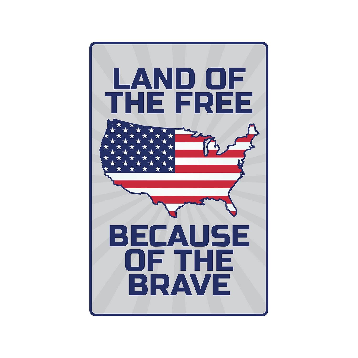 LAND OF THE FREE Decal patriotic military navy army airforce troops ...