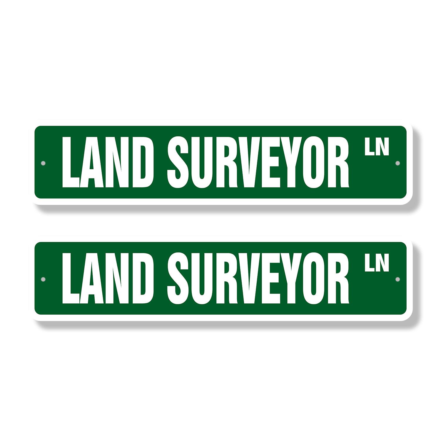 LAND SURVEYOR Classic Street Sign (2 Pack) surveying land property line ...