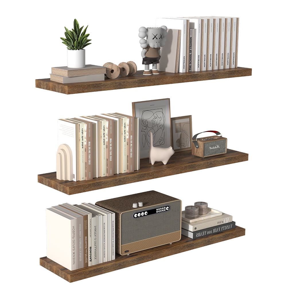 LANDMOK 12 Inch Deep Floating Shelf, 48 x12 Inch Large Wall Mounted ...