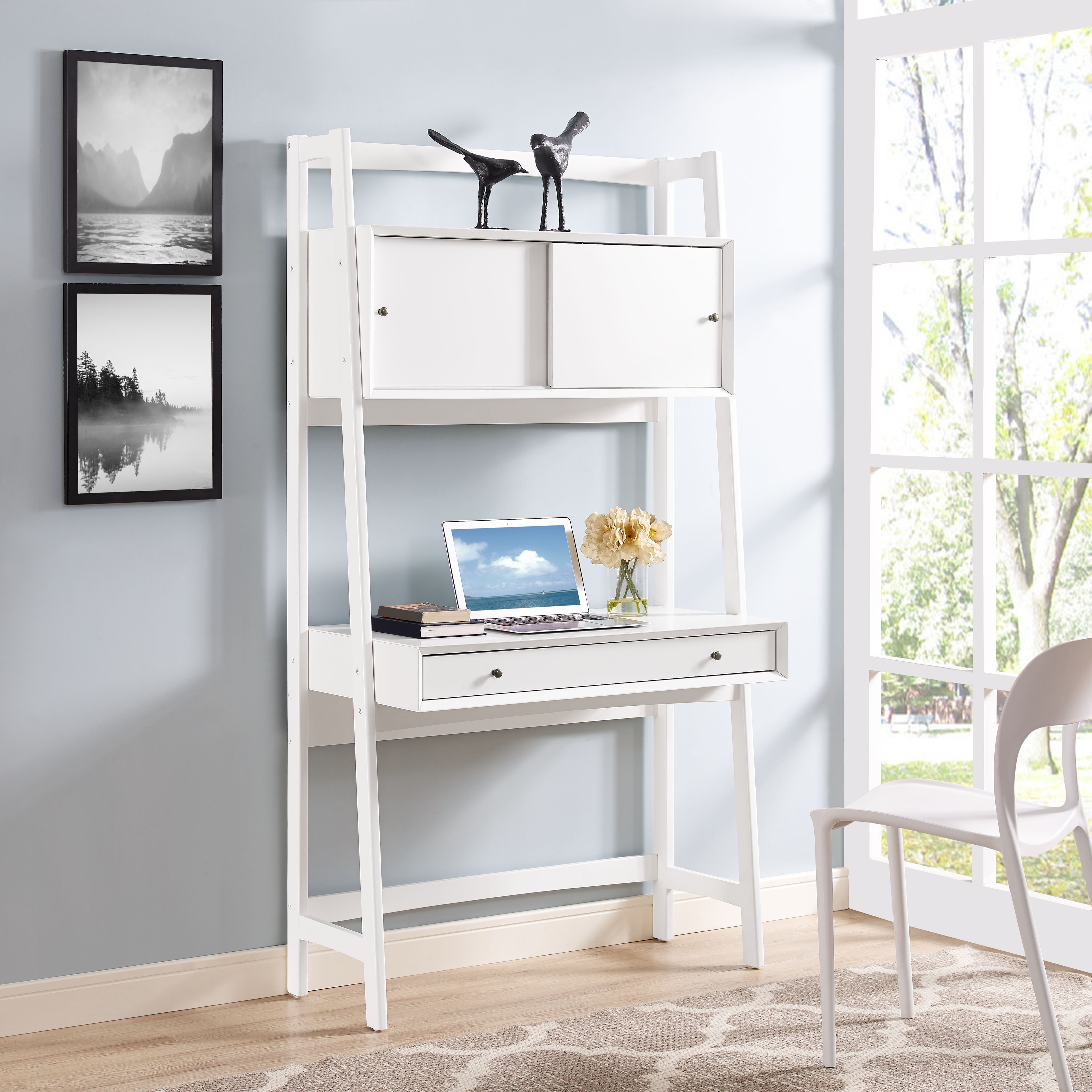 LANDON WALL DESK IN WHITE - Walmart.com