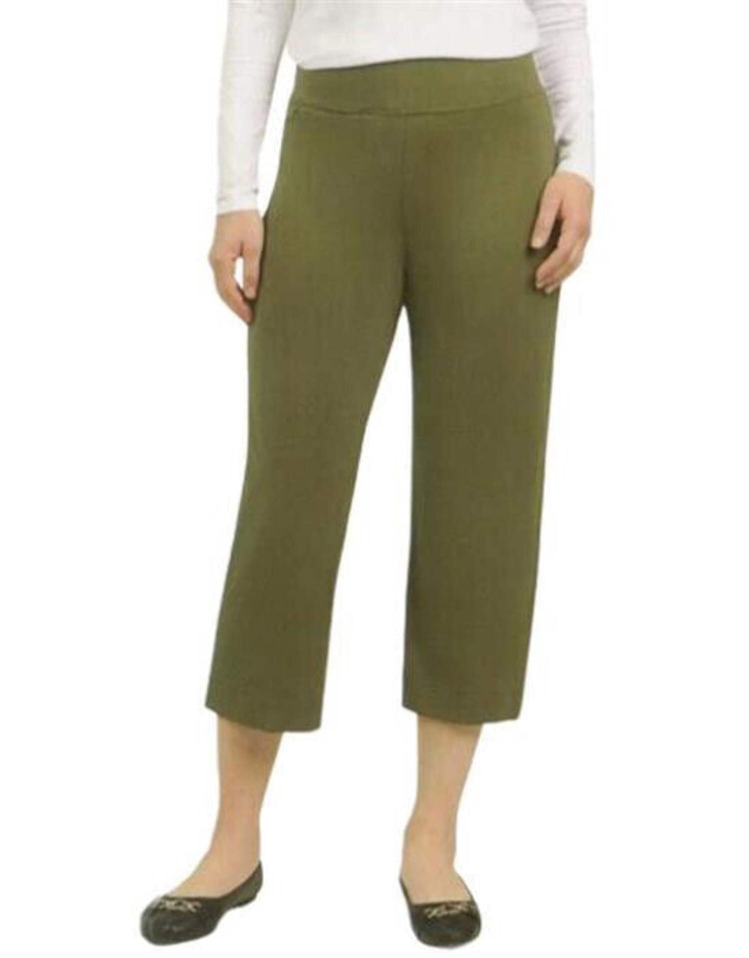 LANDS END Shore Knit Capri Pants Stretch Waist Pull on Womens (1761859 ...